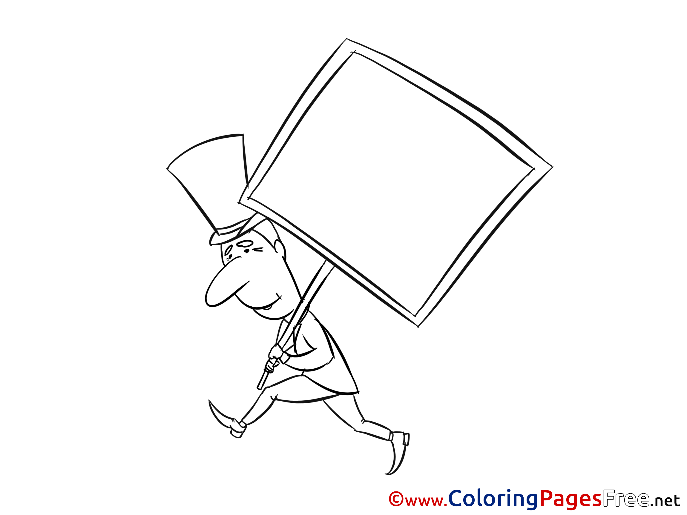 Banner for Kids printable Colouring Page