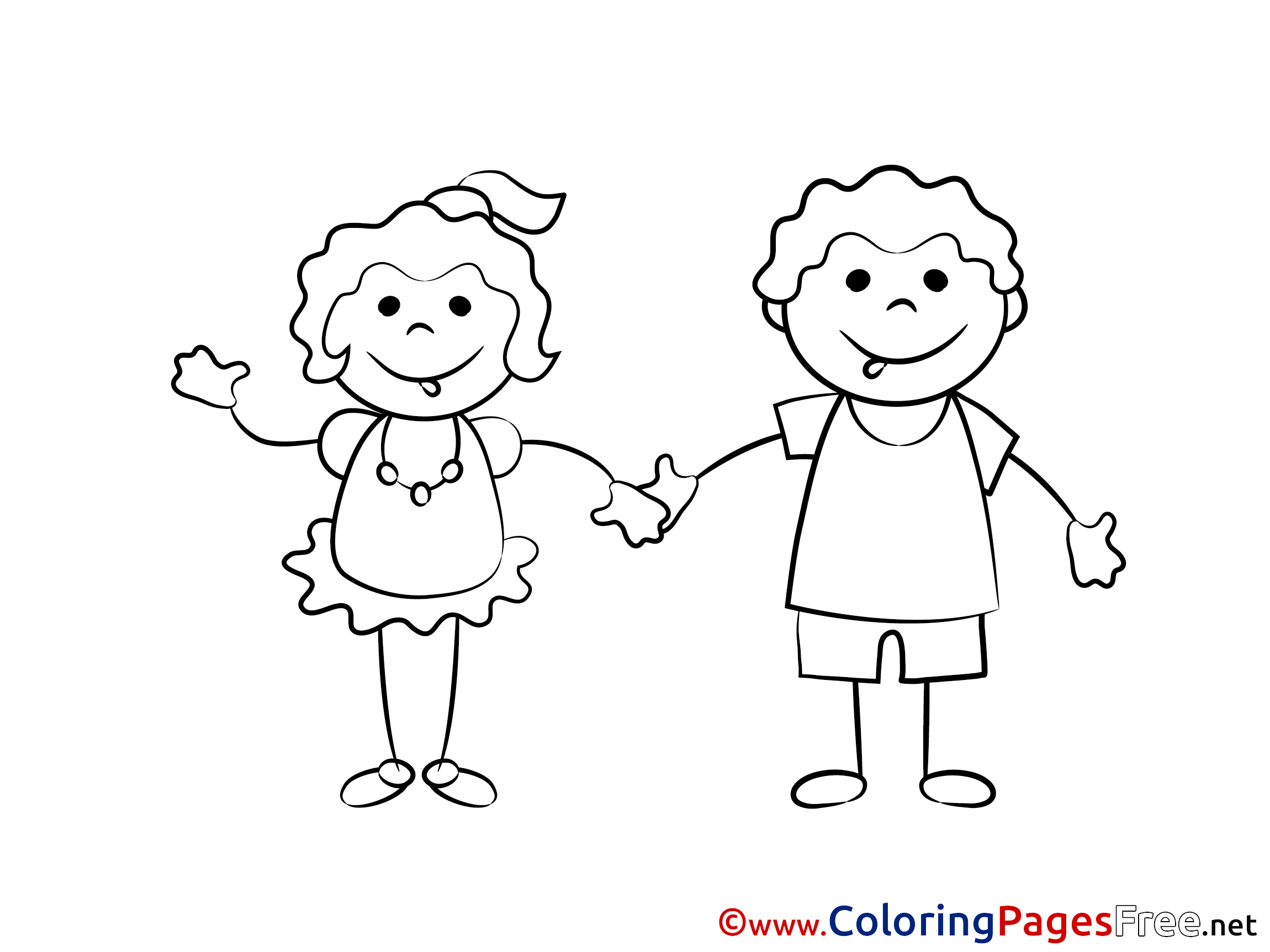 Free Coloring Pages Of Friendship