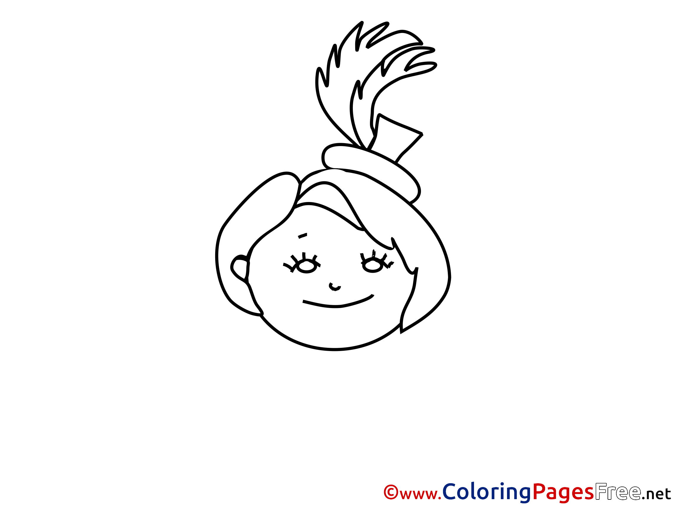 Head free printable Girl Coloring Sheets