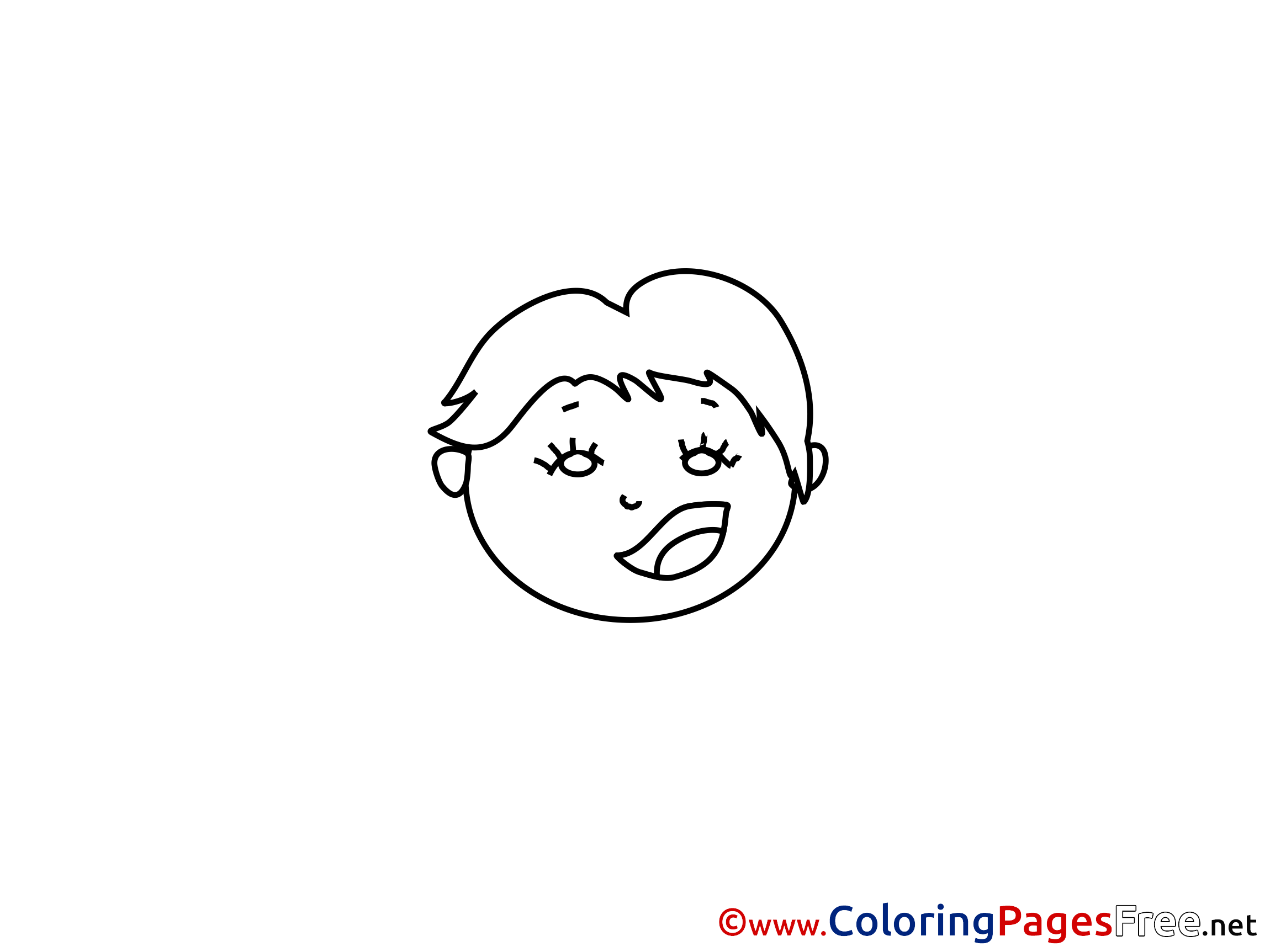 Little Boy Colouring Page printable free