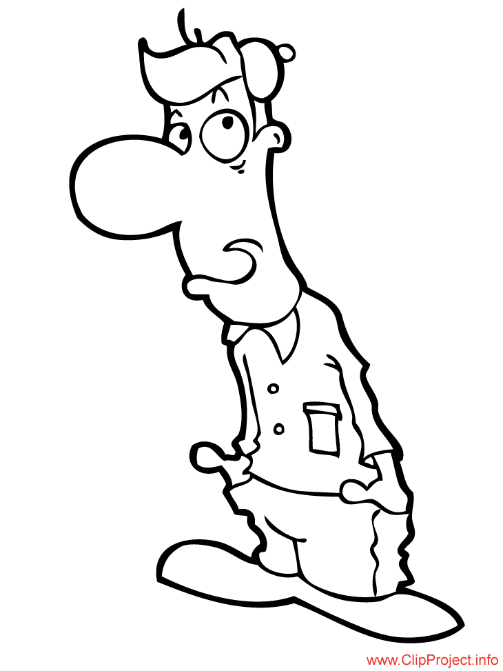 Drawing Cartoon People Fighting Sketch Coloring Page