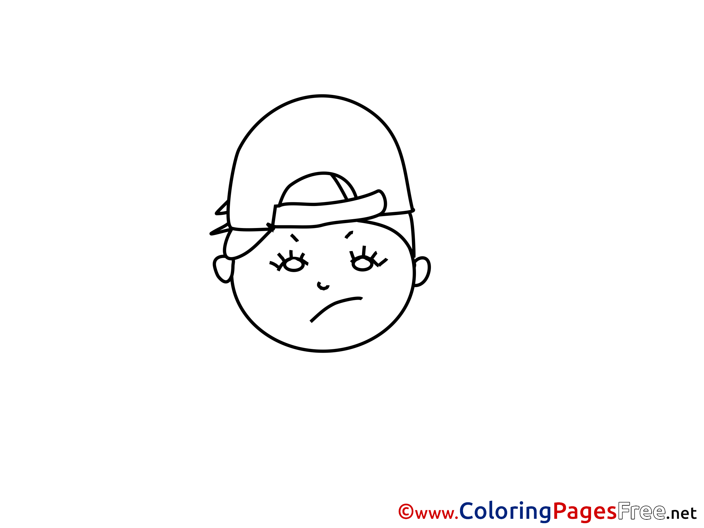 frowny face coloring page