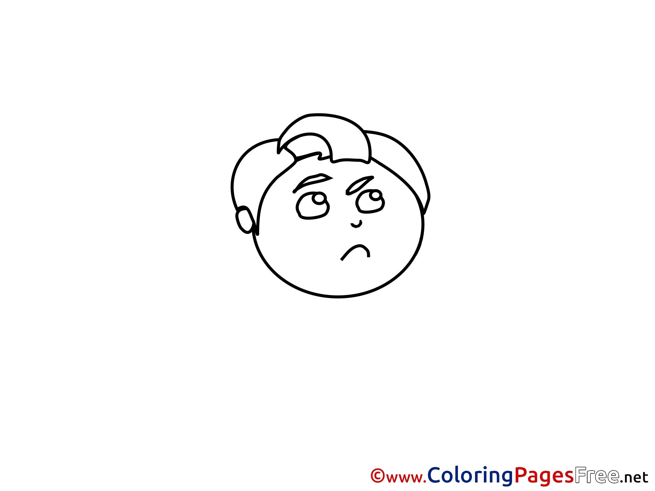 Thinking printable Coloring Pages for free