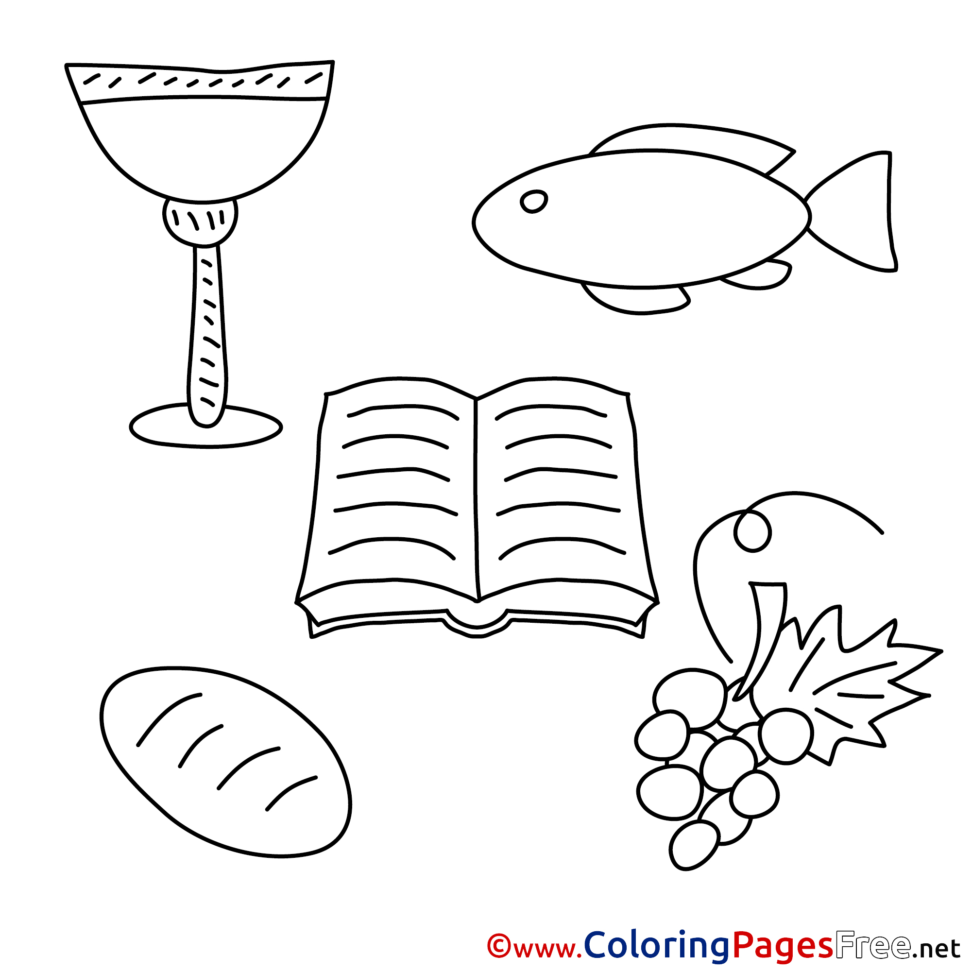 Feast printable Coloring Pages Communion