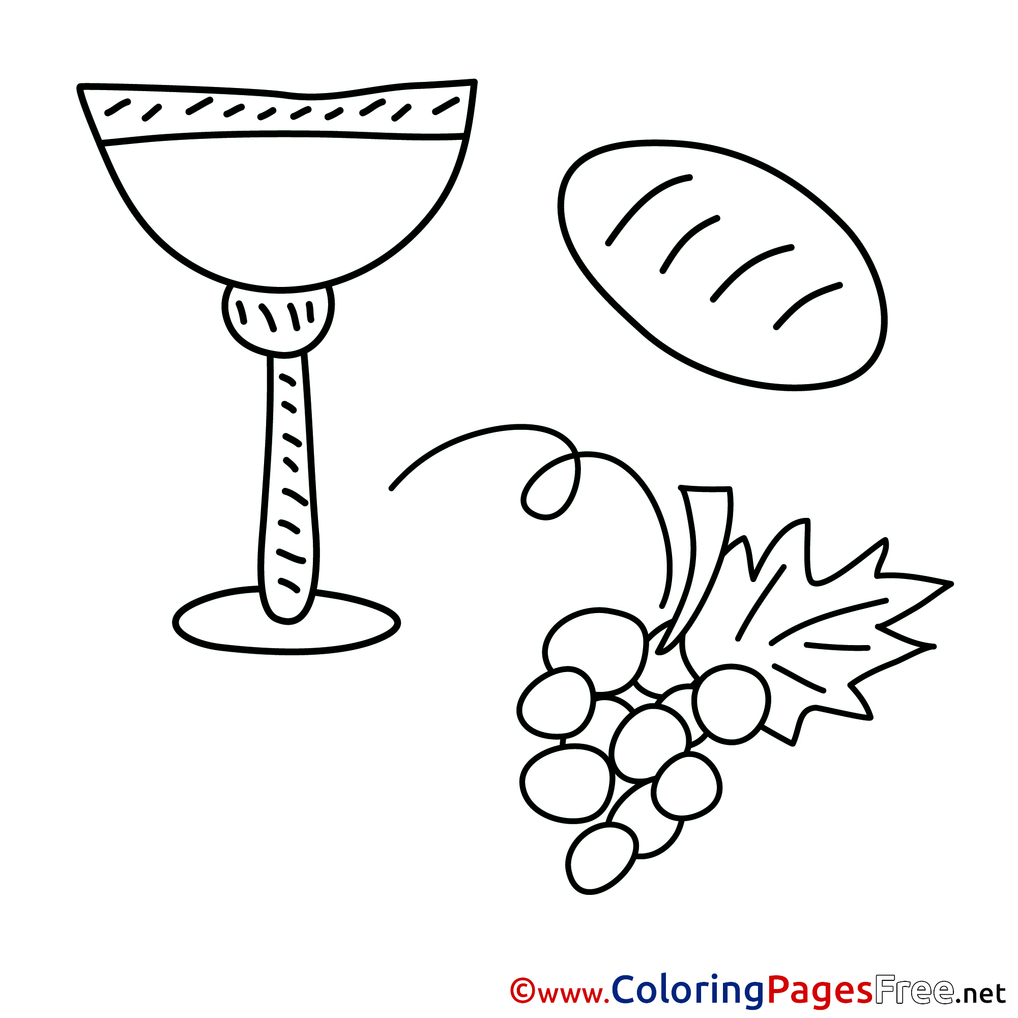Religion Colouring Page Communion free