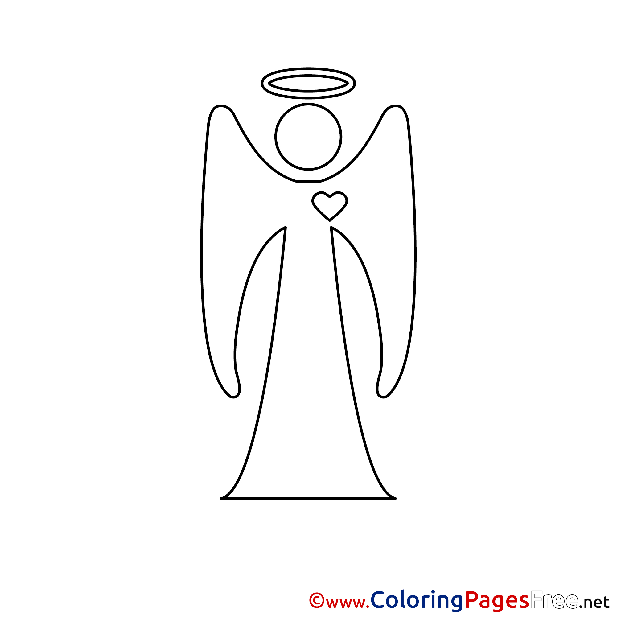 Confirmation Colouring Sheet free Angel