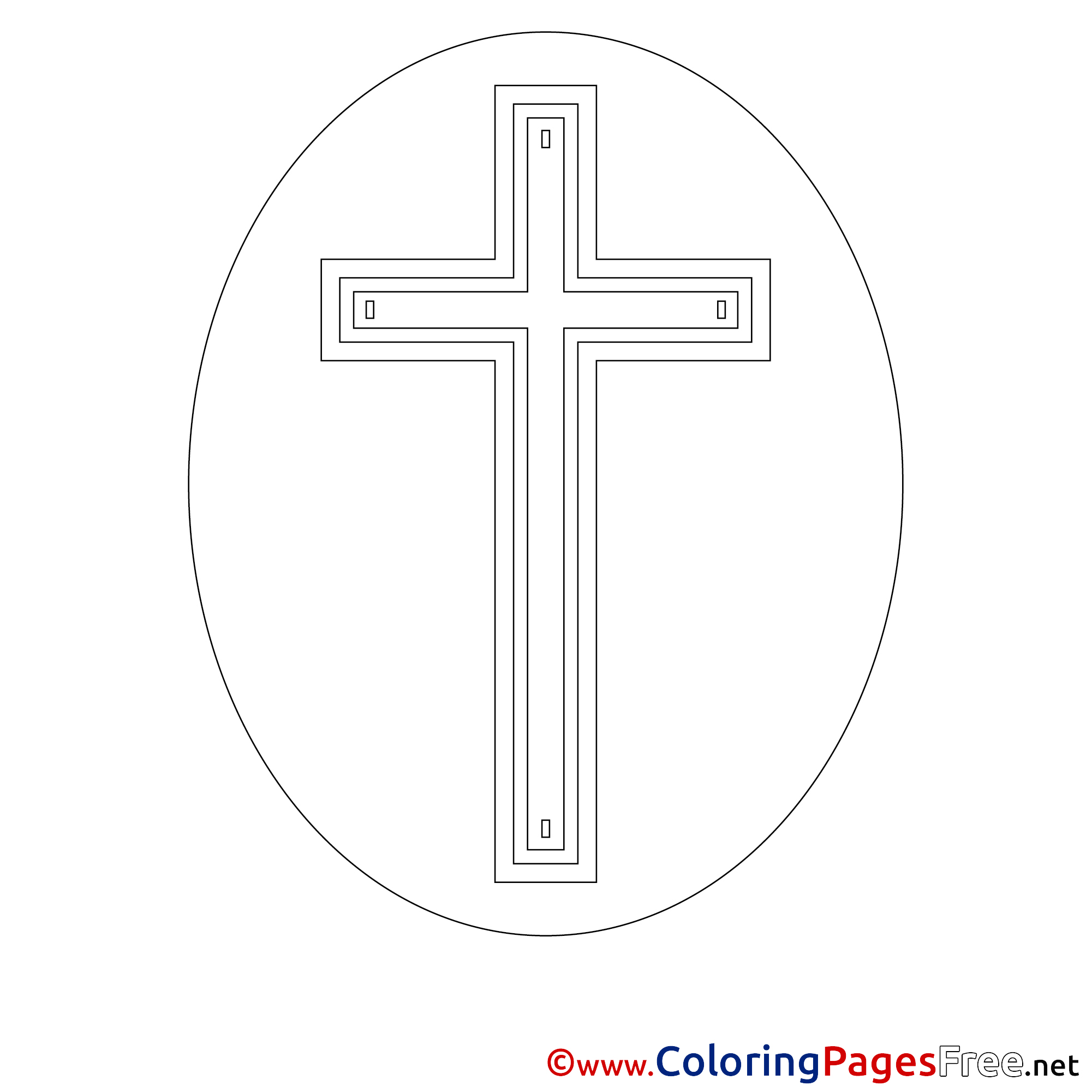 Cross Children Confirmation Colouring Page
