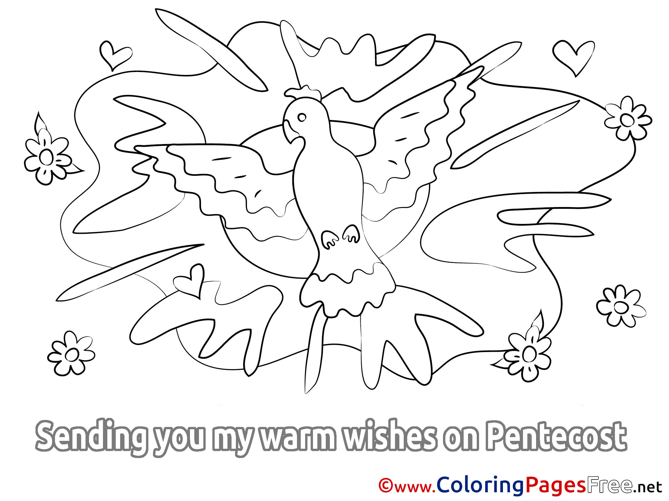 Holiday Colouring Sheet download Pentecost