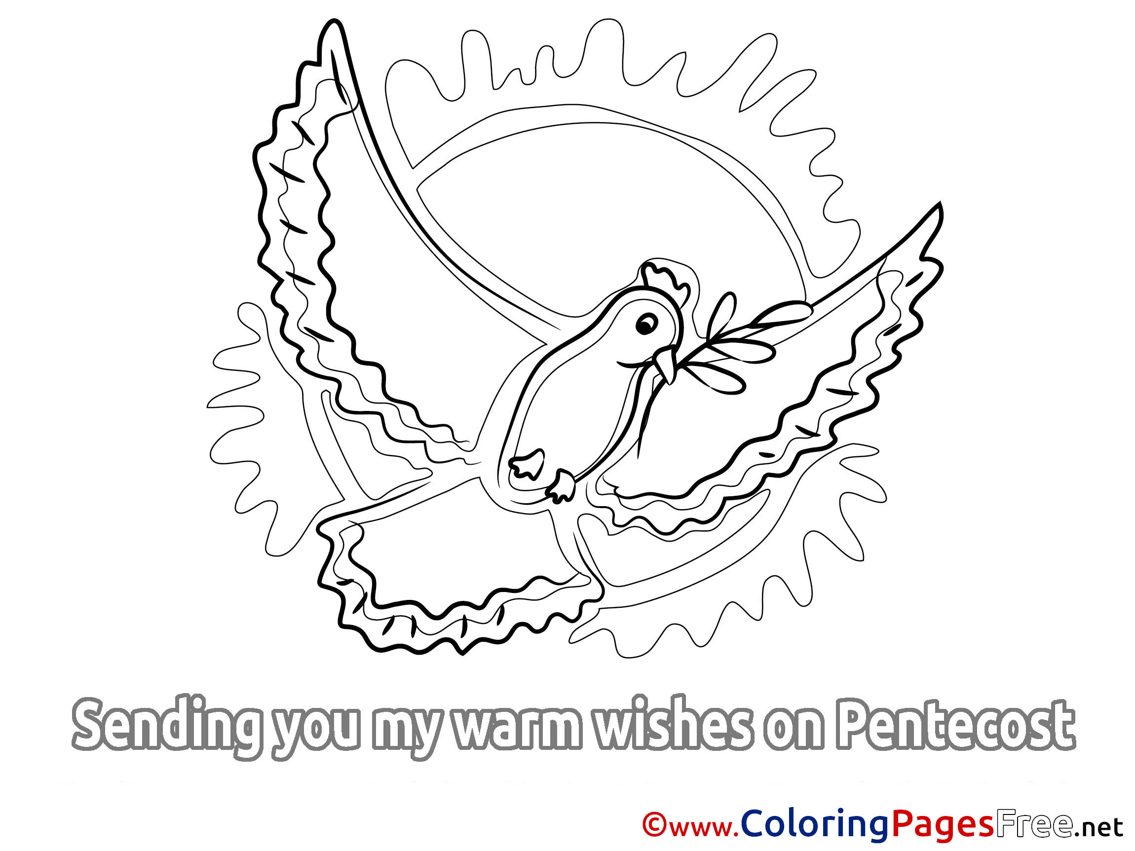 Sun printable Pentecost Coloring Sheets