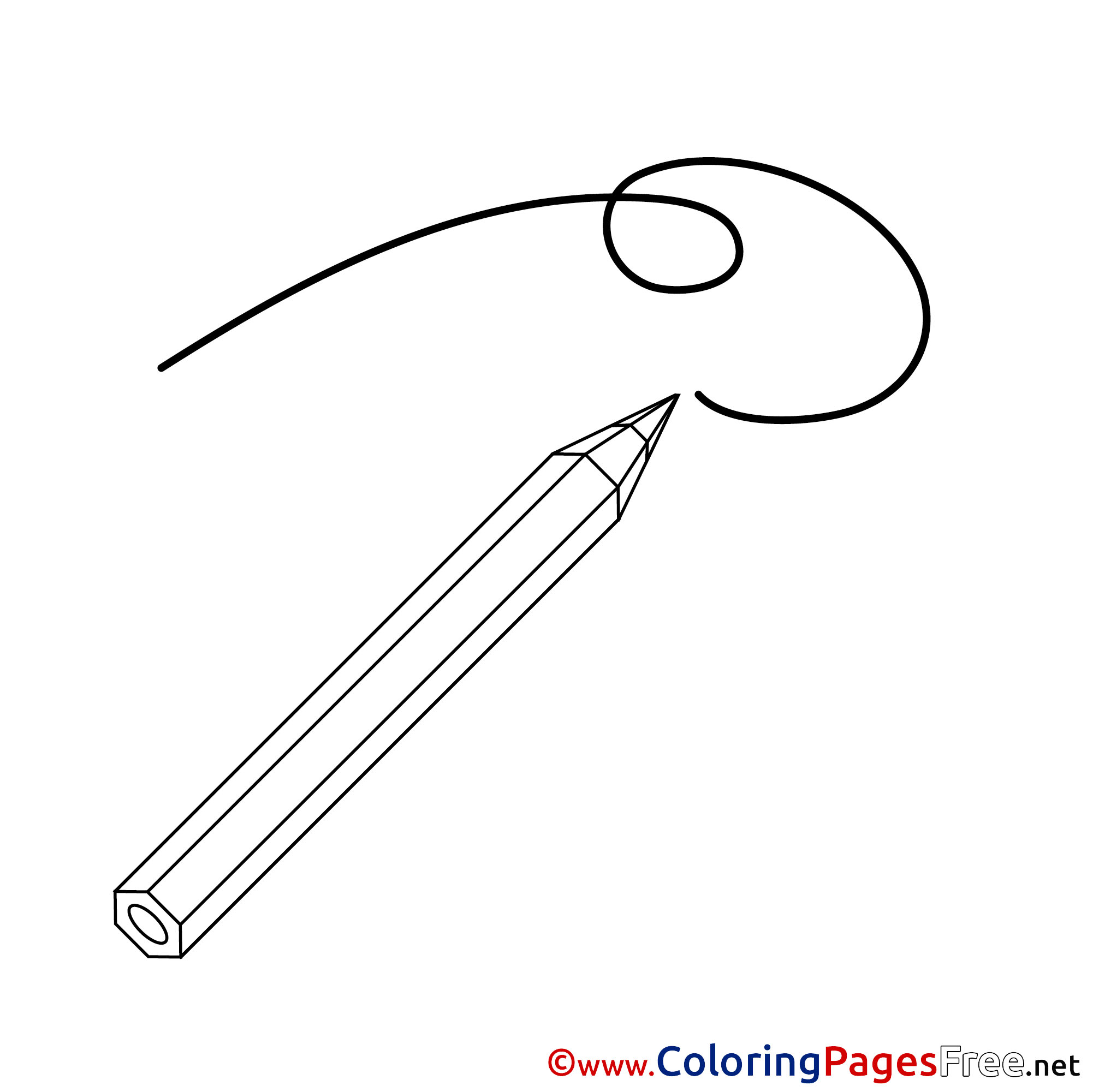 pencil coloring page free
