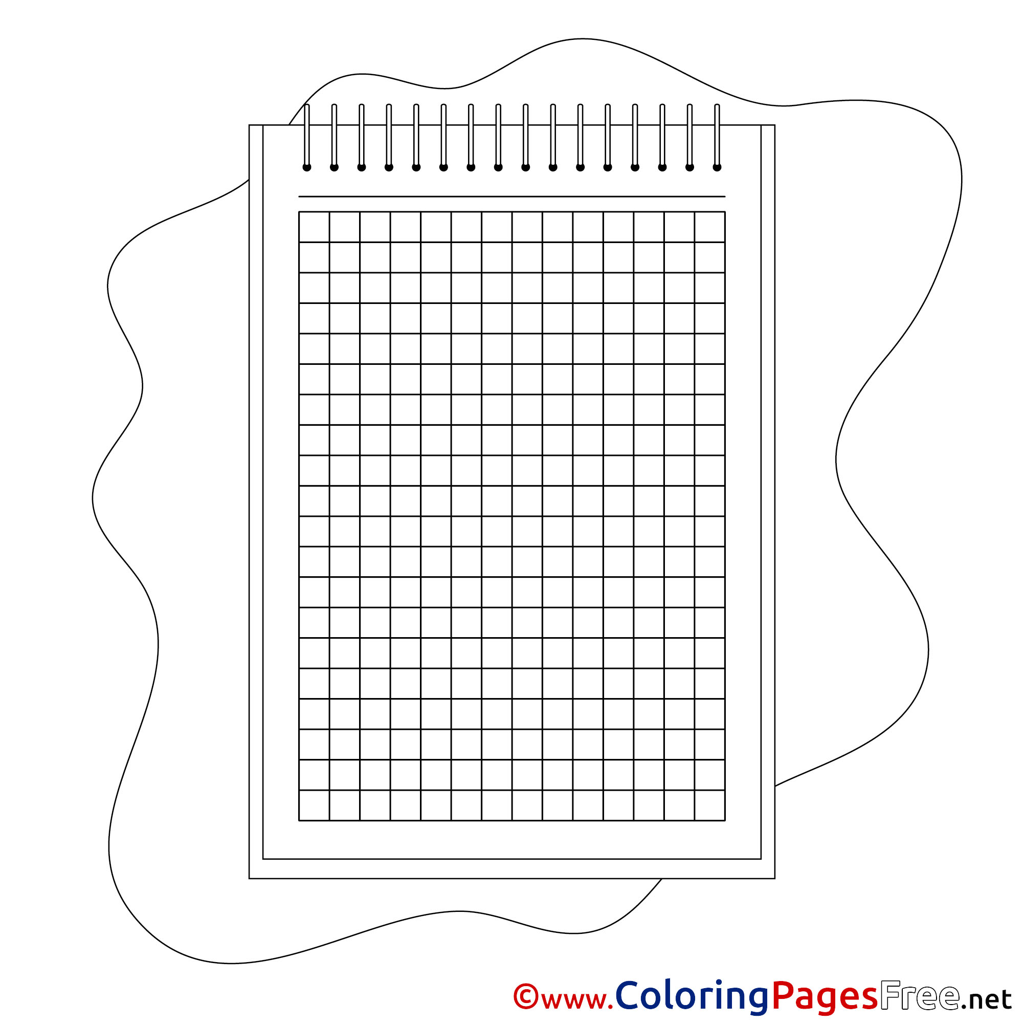Notepad free printable Coloring Sheets