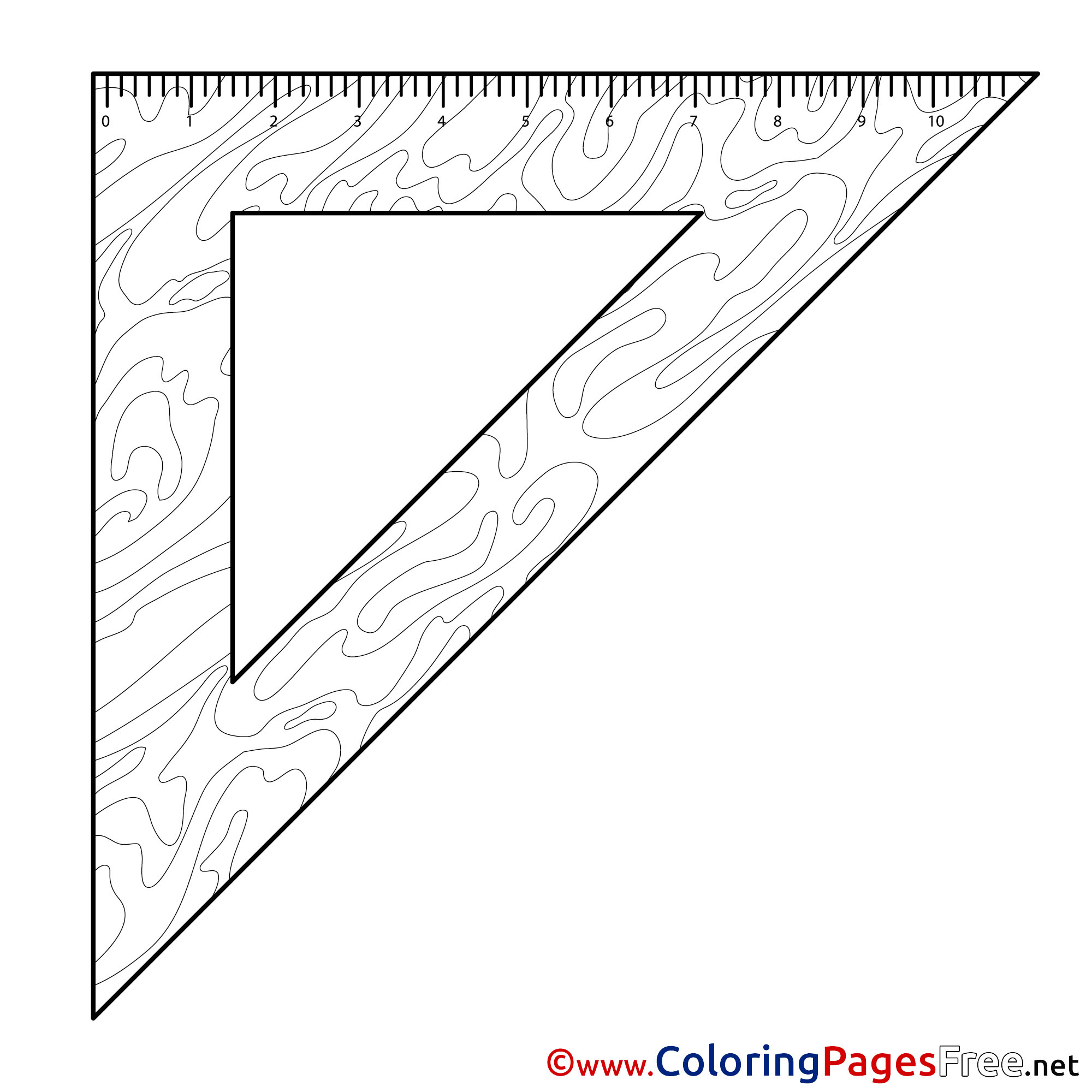 Triangle Children download Colouring Page