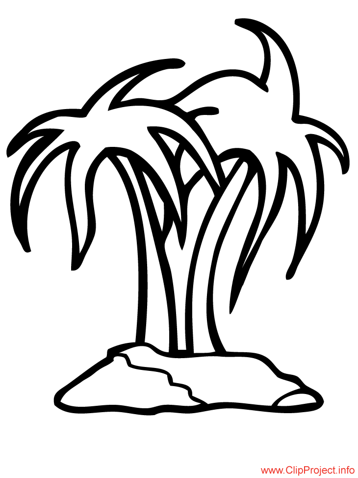 Simple Island Coloring Pages
