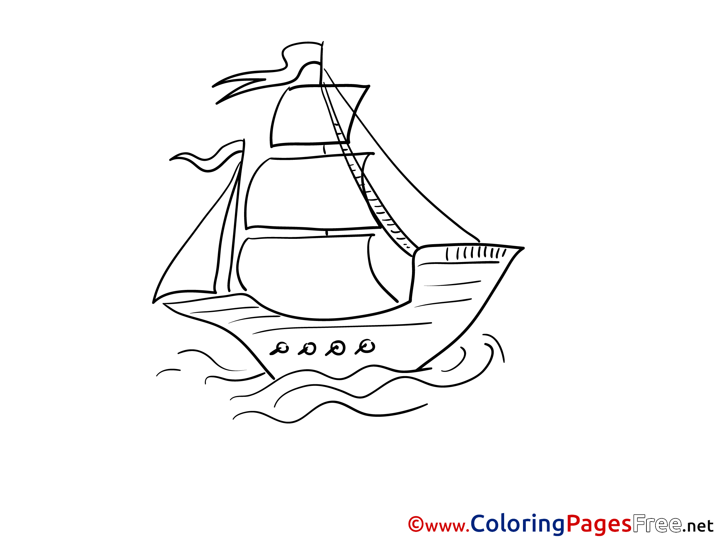 caravel coloring page