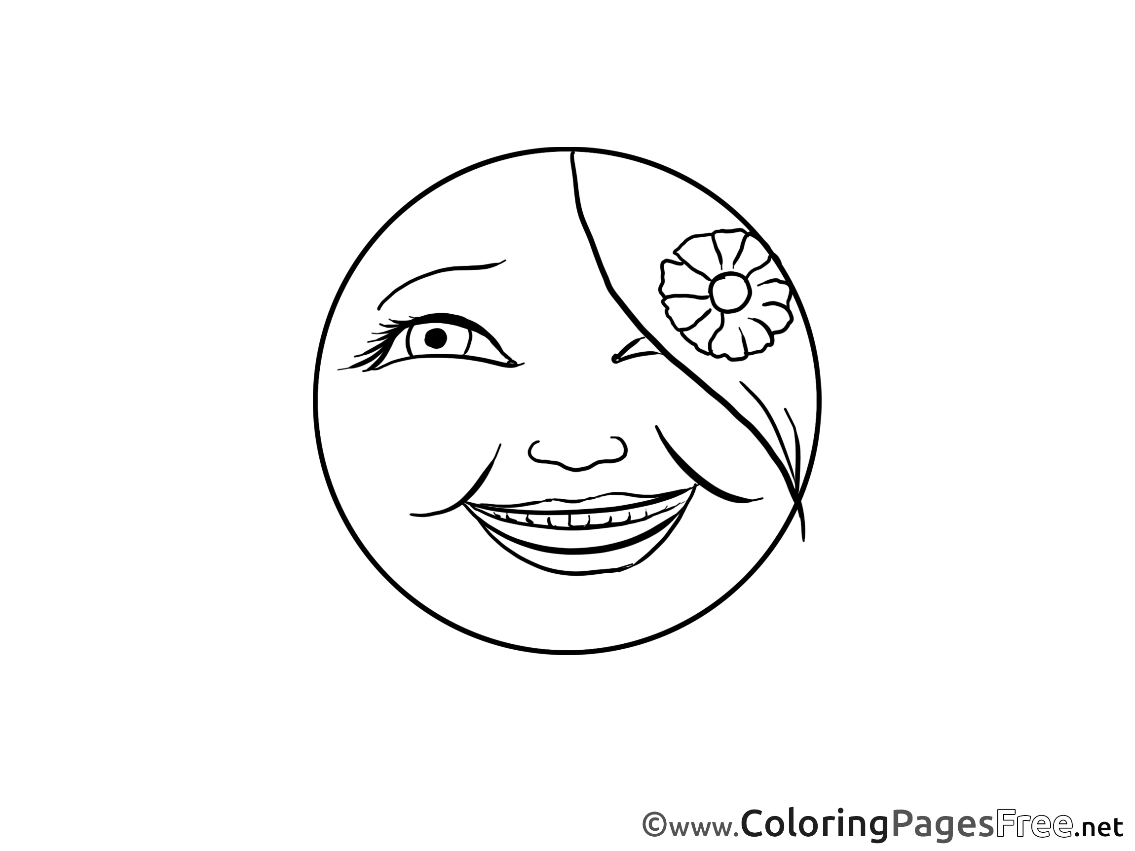 Happiness free Smiles Coloring Sheets