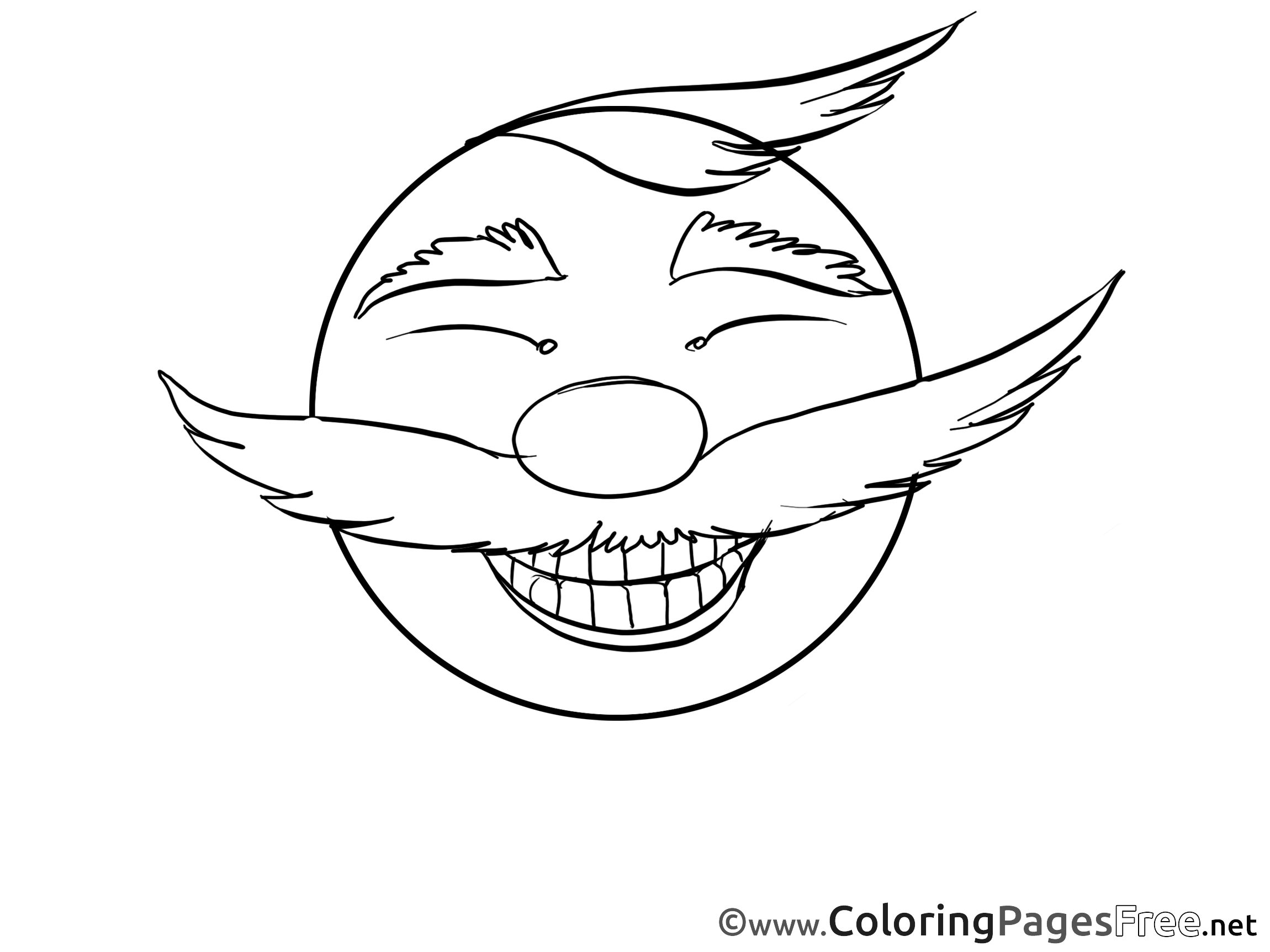 Coloring Emoji Laughing Face Pages Faces Laugh Smiley Clipart Cartoon ...