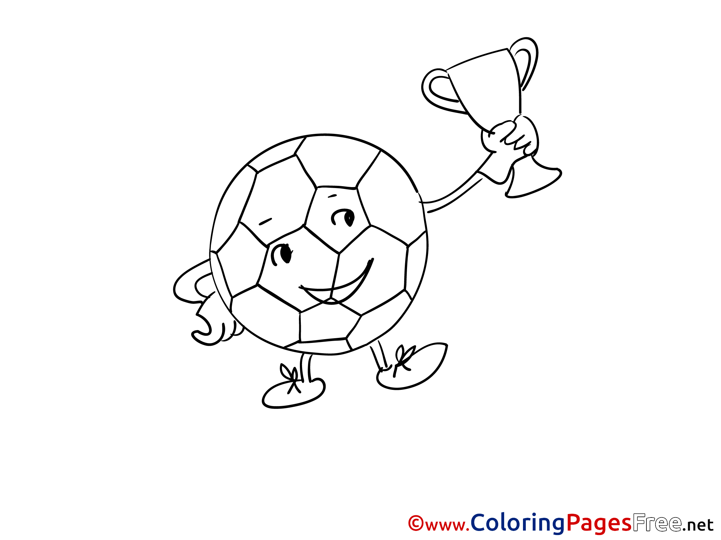 soccer trophy coloring pages