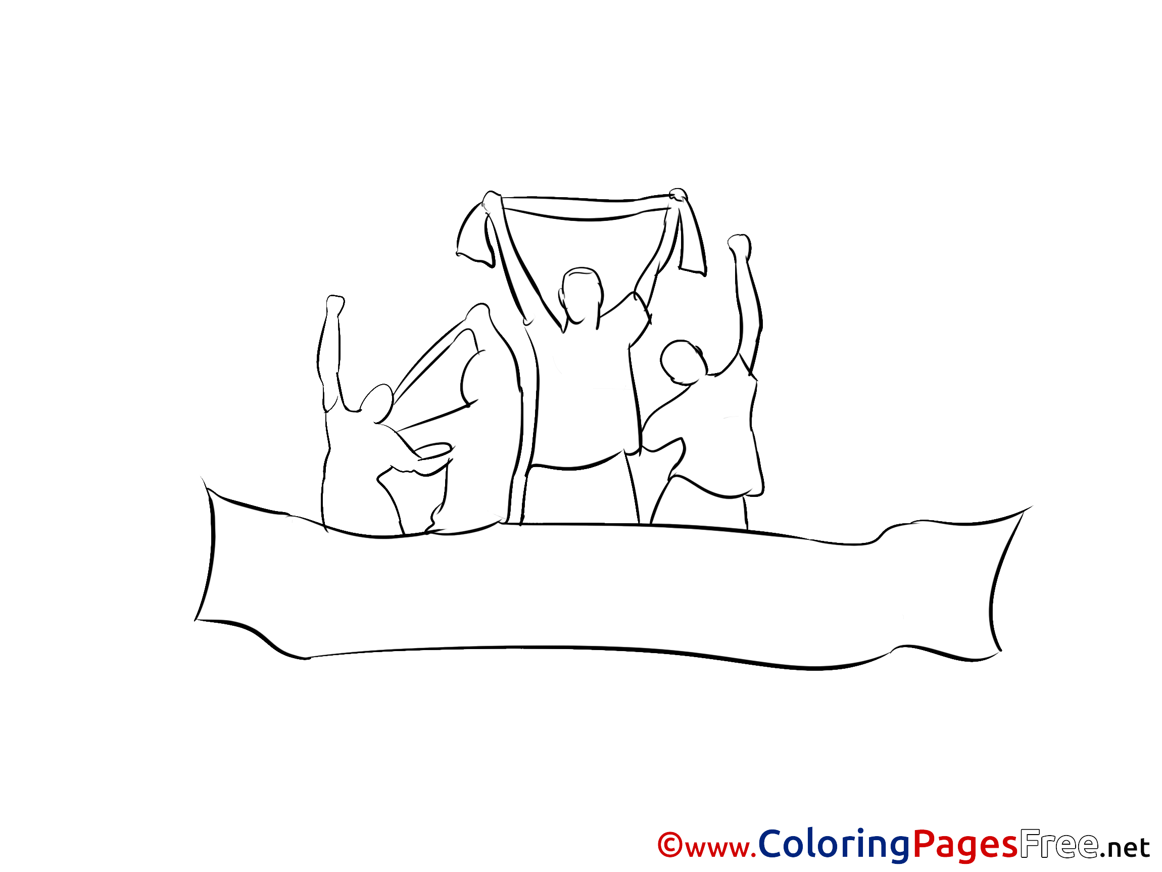 Fans Kids Soccer Coloring Page