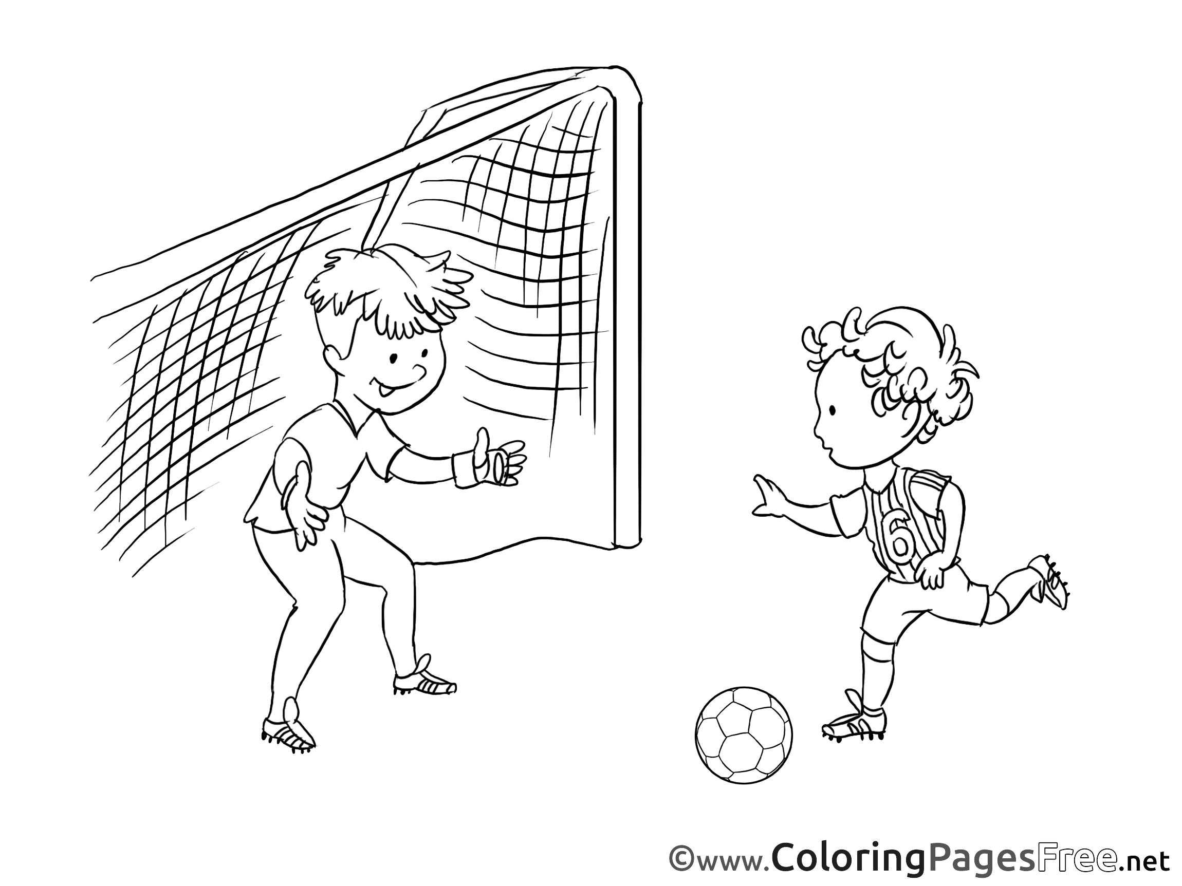 Soccer Game Coloring Pages