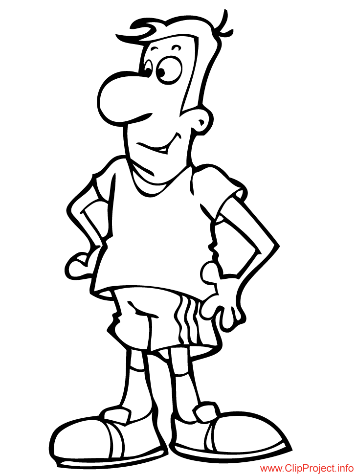 Sportsman coloring page for free