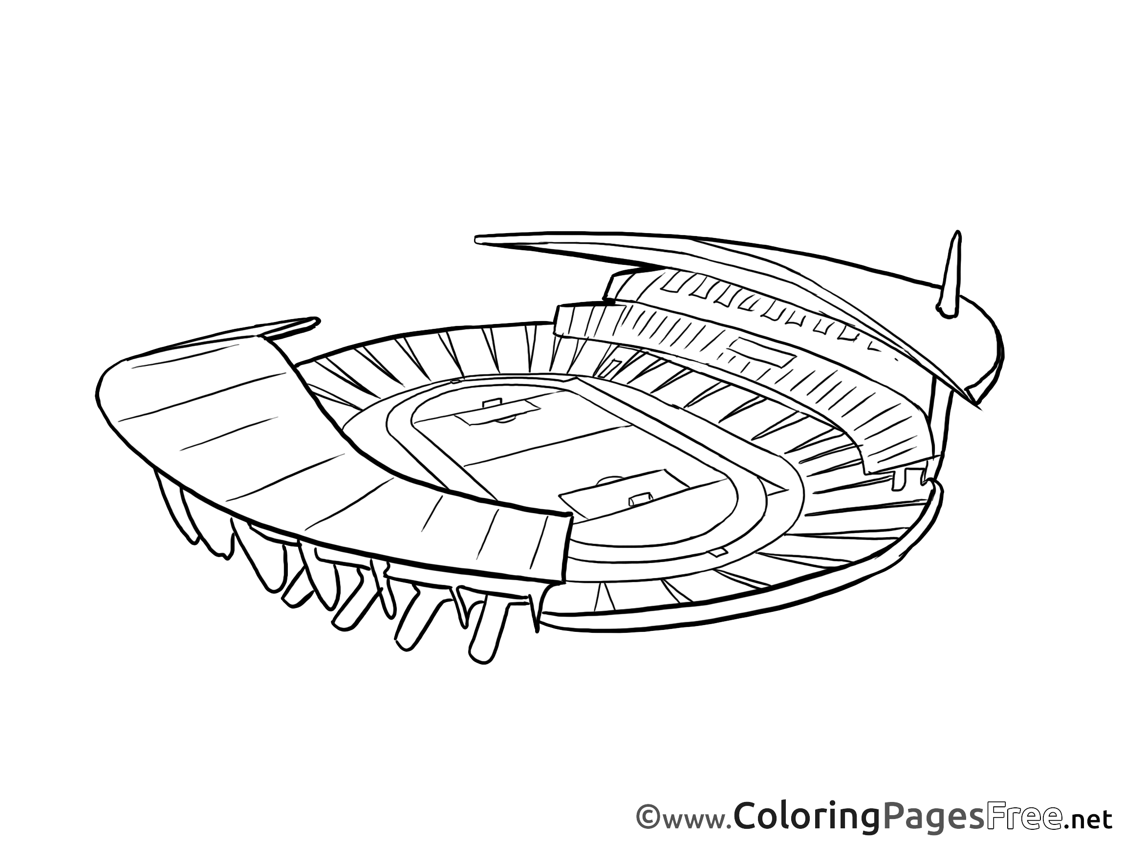 Stadium Soccer free Coloring Pages