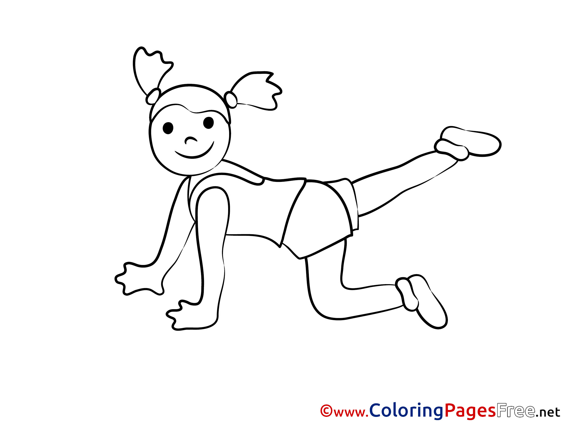 Exercises For Kids Printable Colouring Page