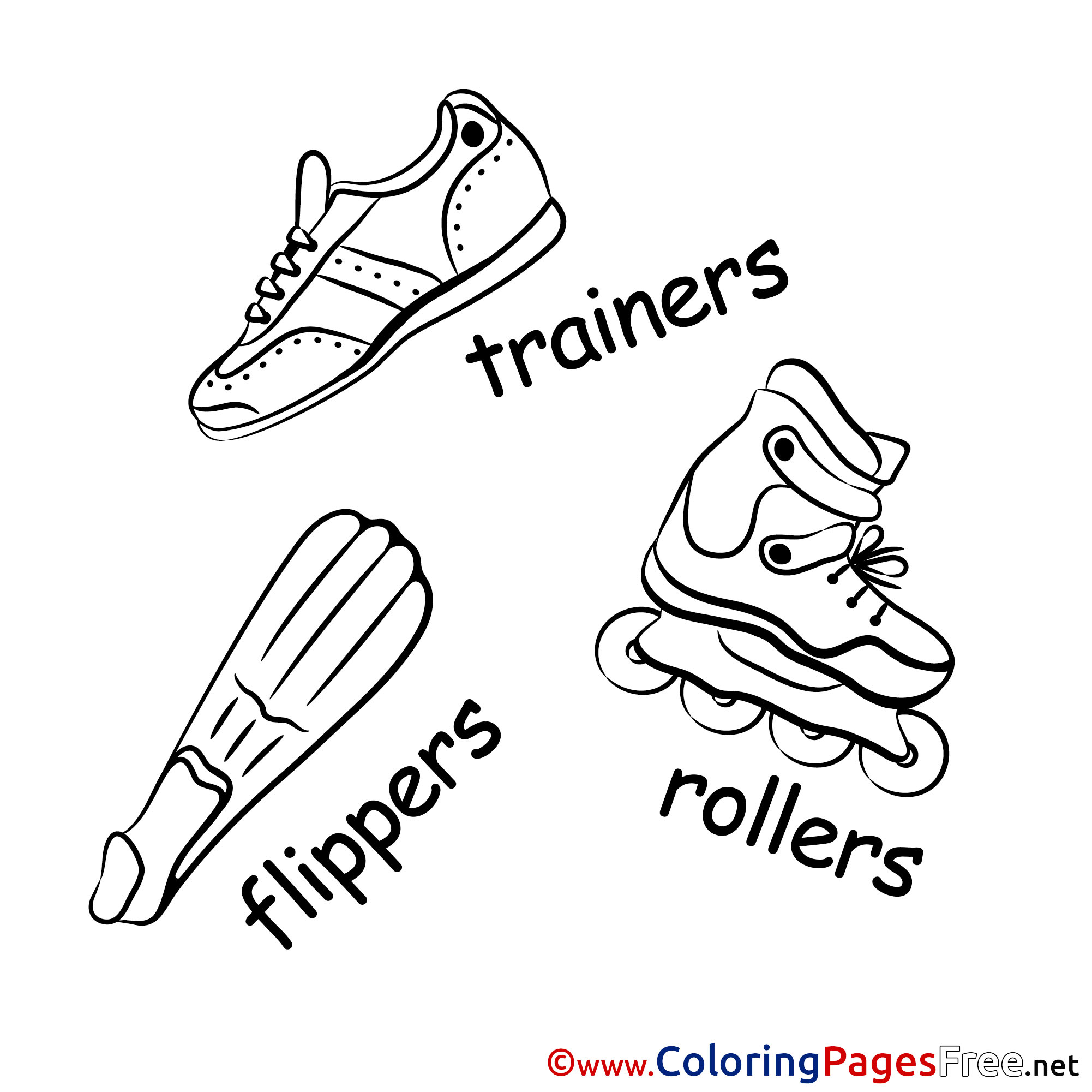 trainers coloring sheets