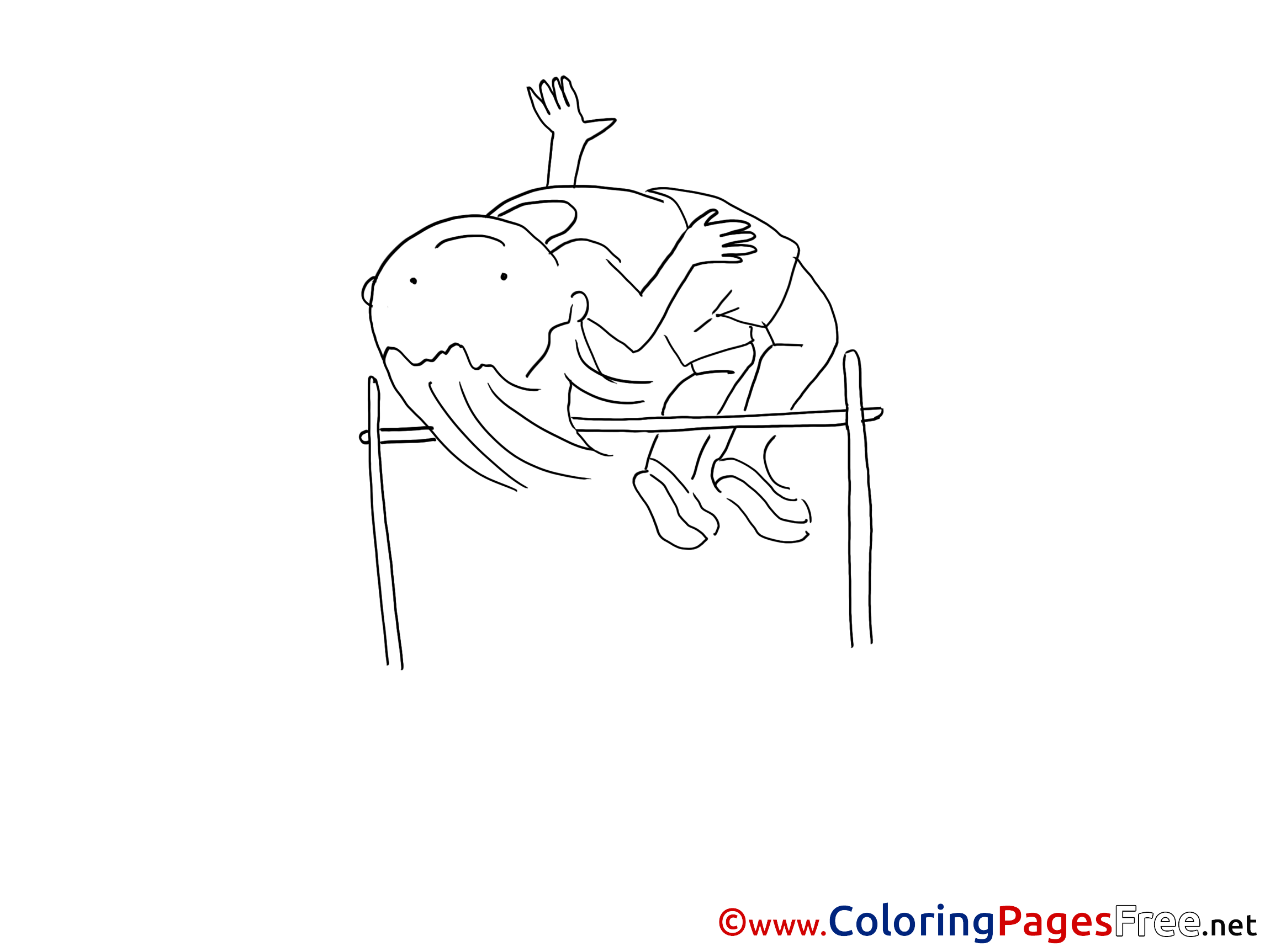 high jump coloring page