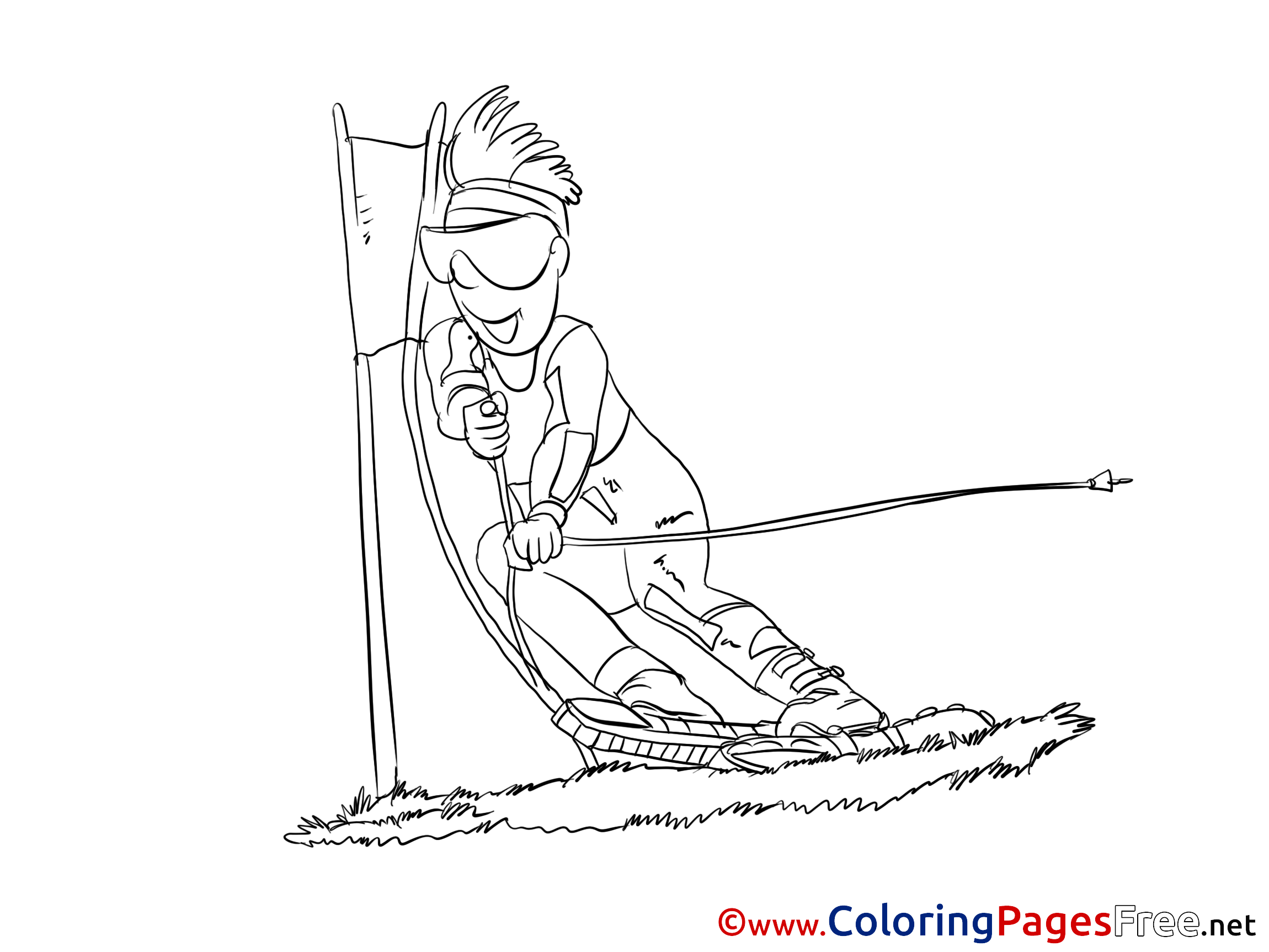 Ski free printable Coloring Sheets