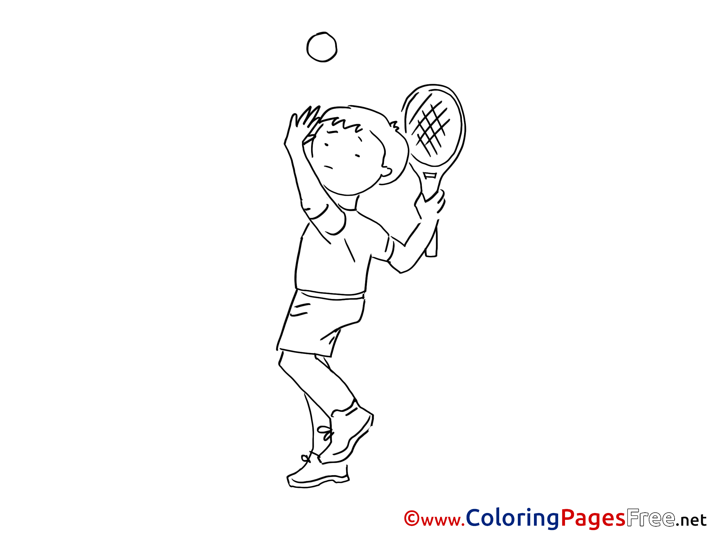 free coloring pages tennis