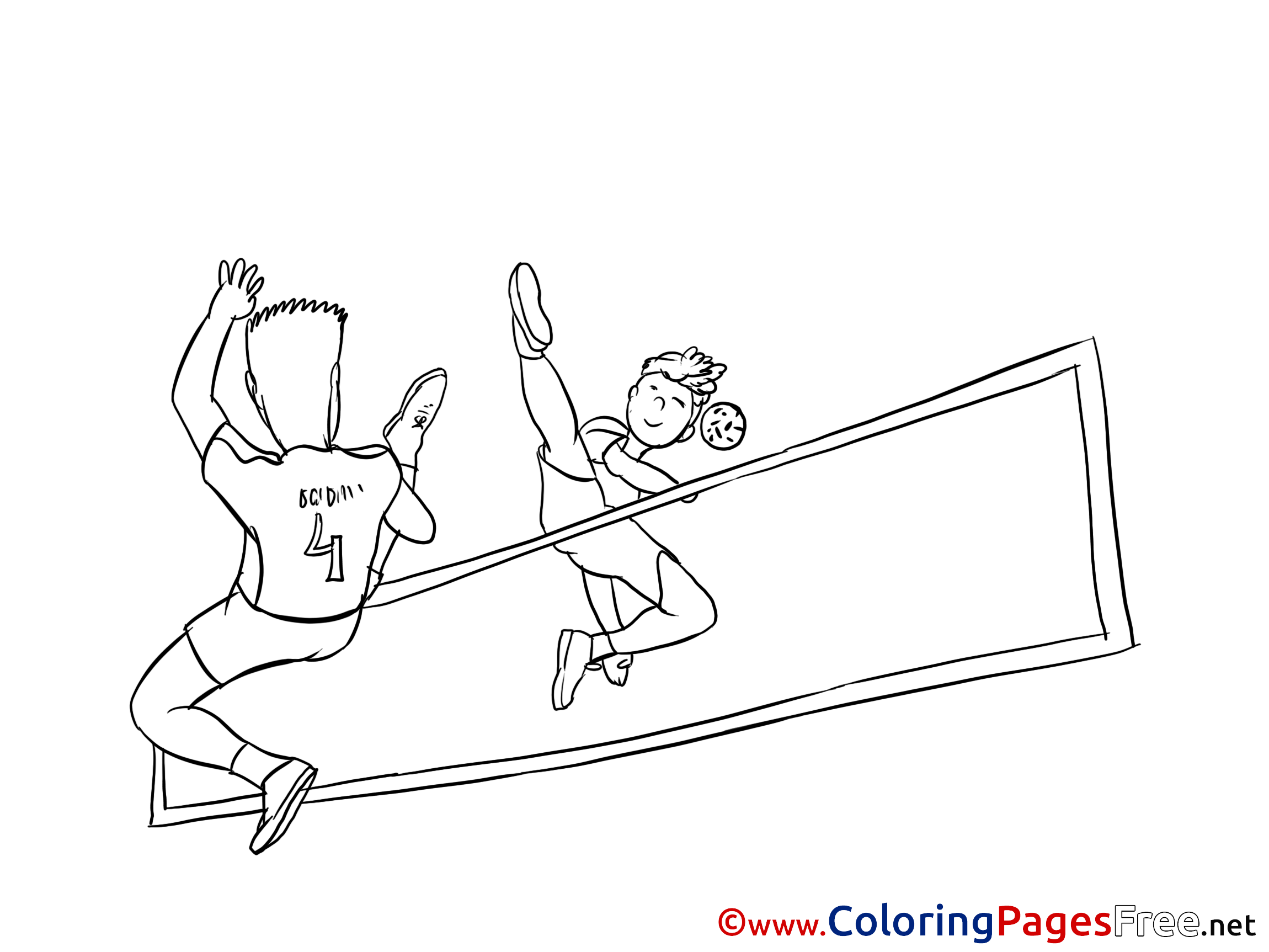 free coloring pages volleyball