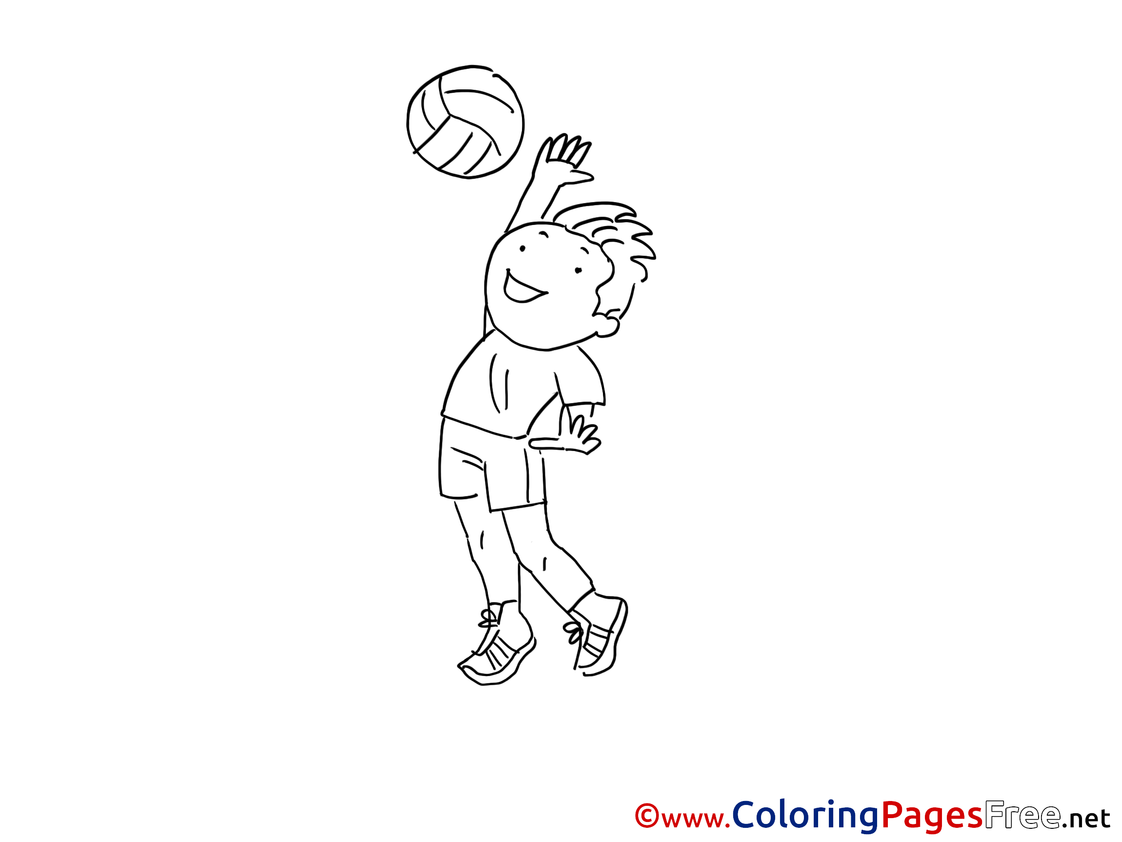volleyball coloring pages free printable