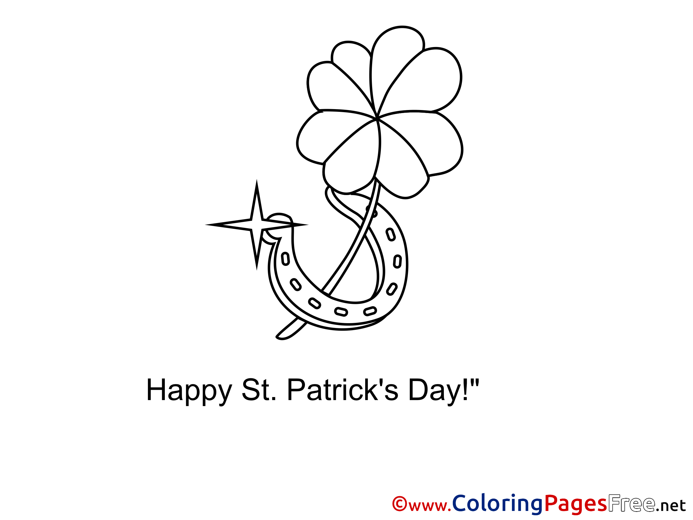 Horseshoe Coloring Patrick Saint Pages Edupics Sketch Coloring Page
