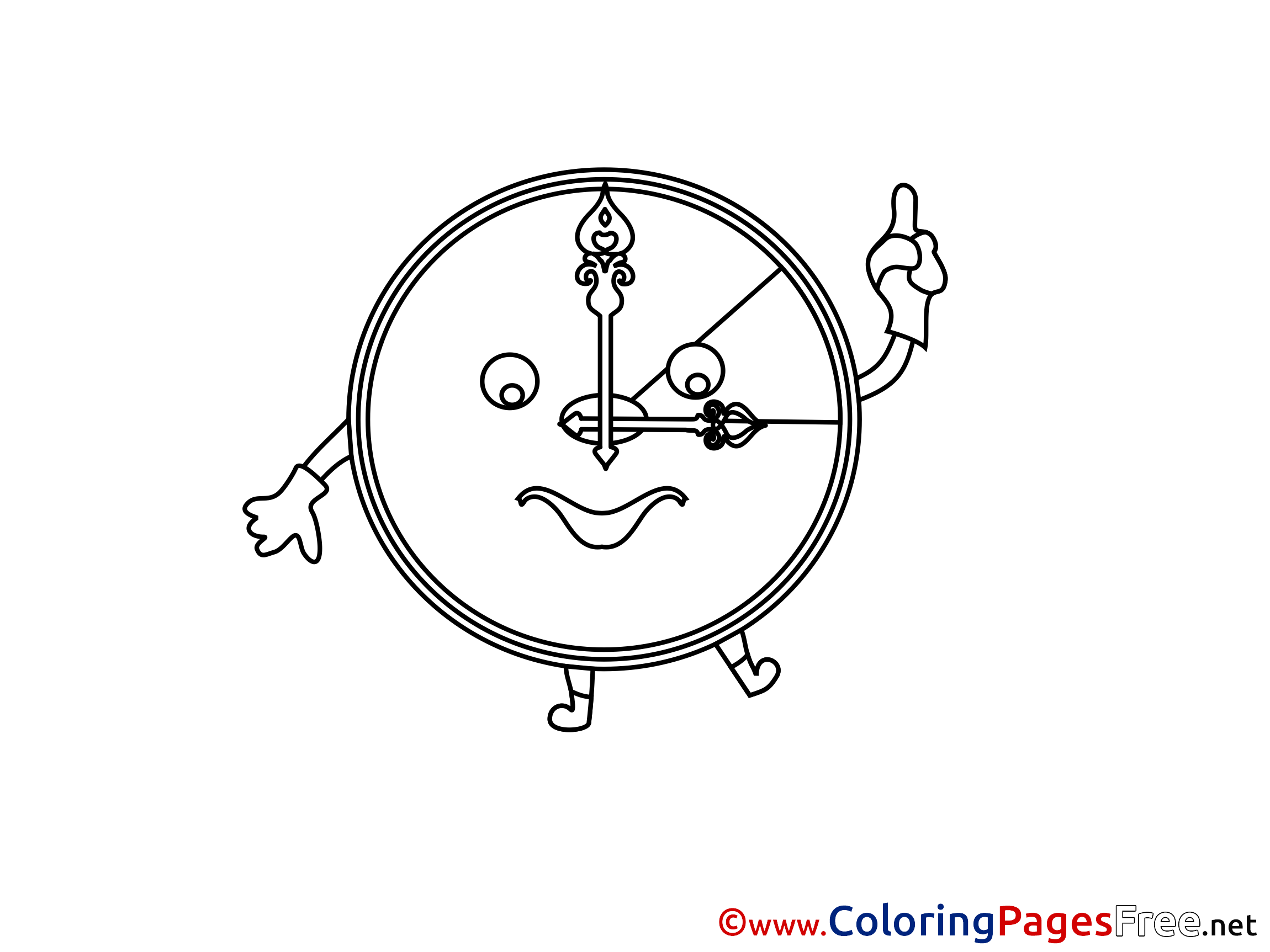 Alarm Clock Coloring Pages