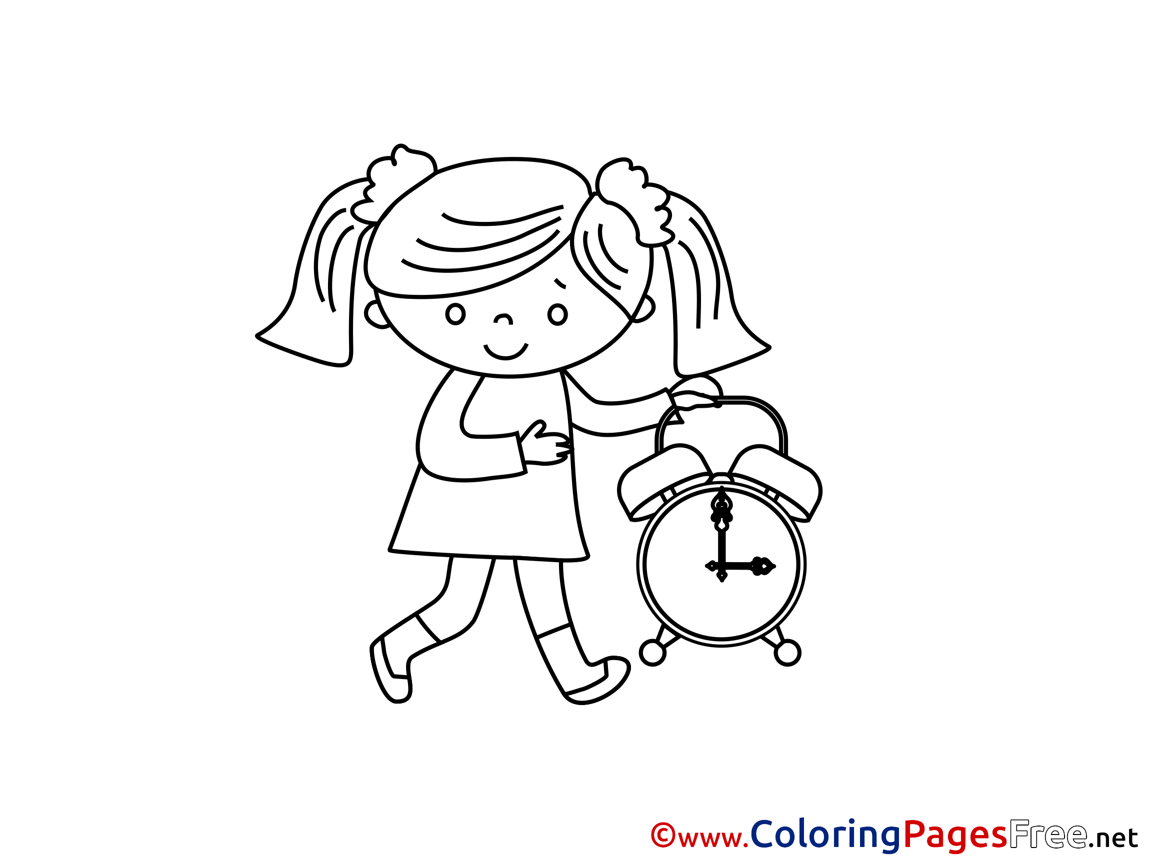 alarm clock coloring pages