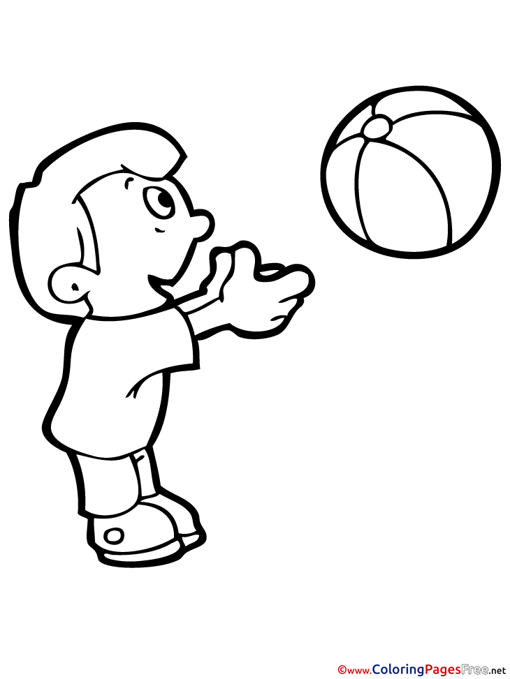 Game Ball free Summer Coloring Sheets