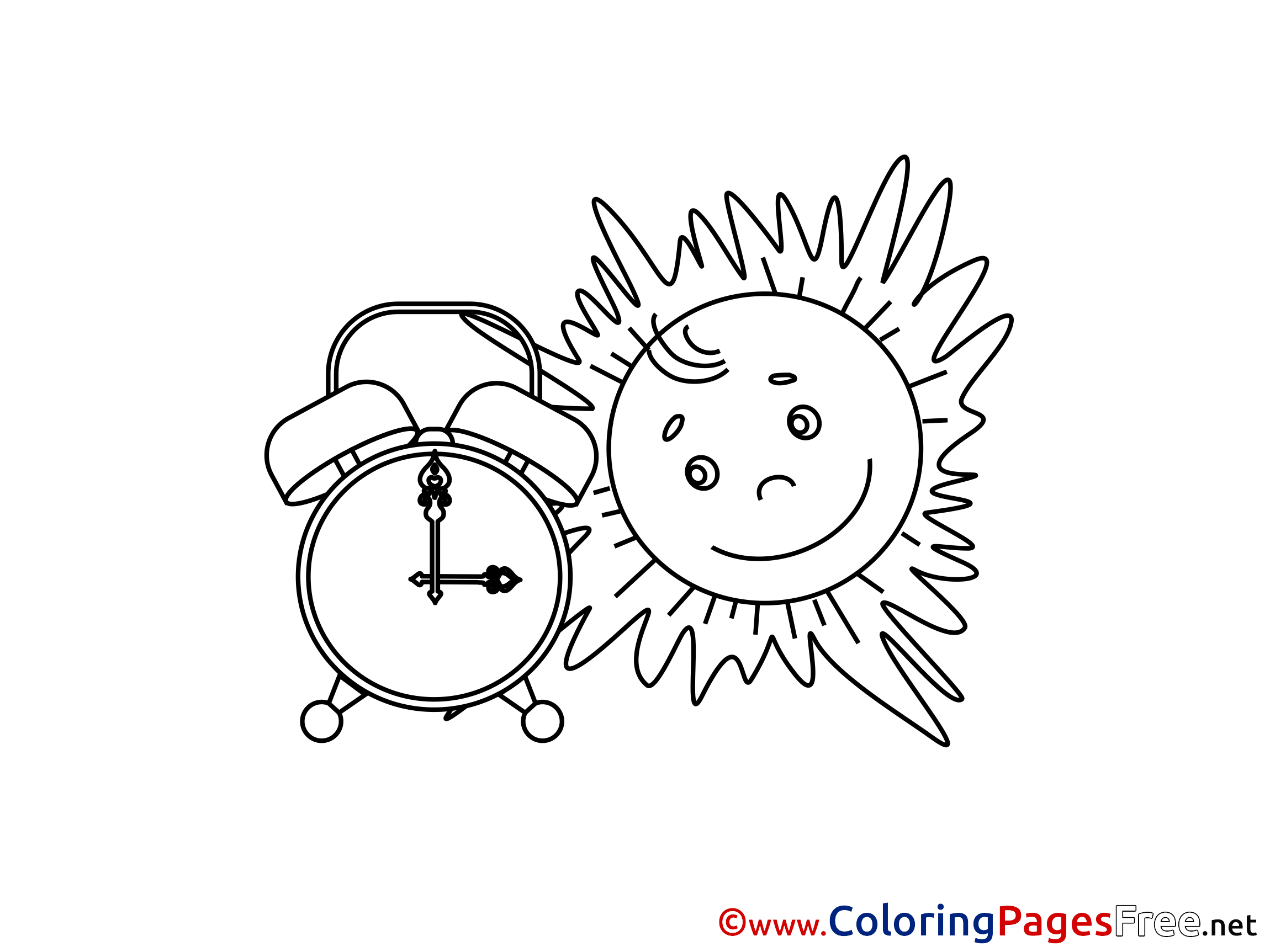 alarm clock coloring pages