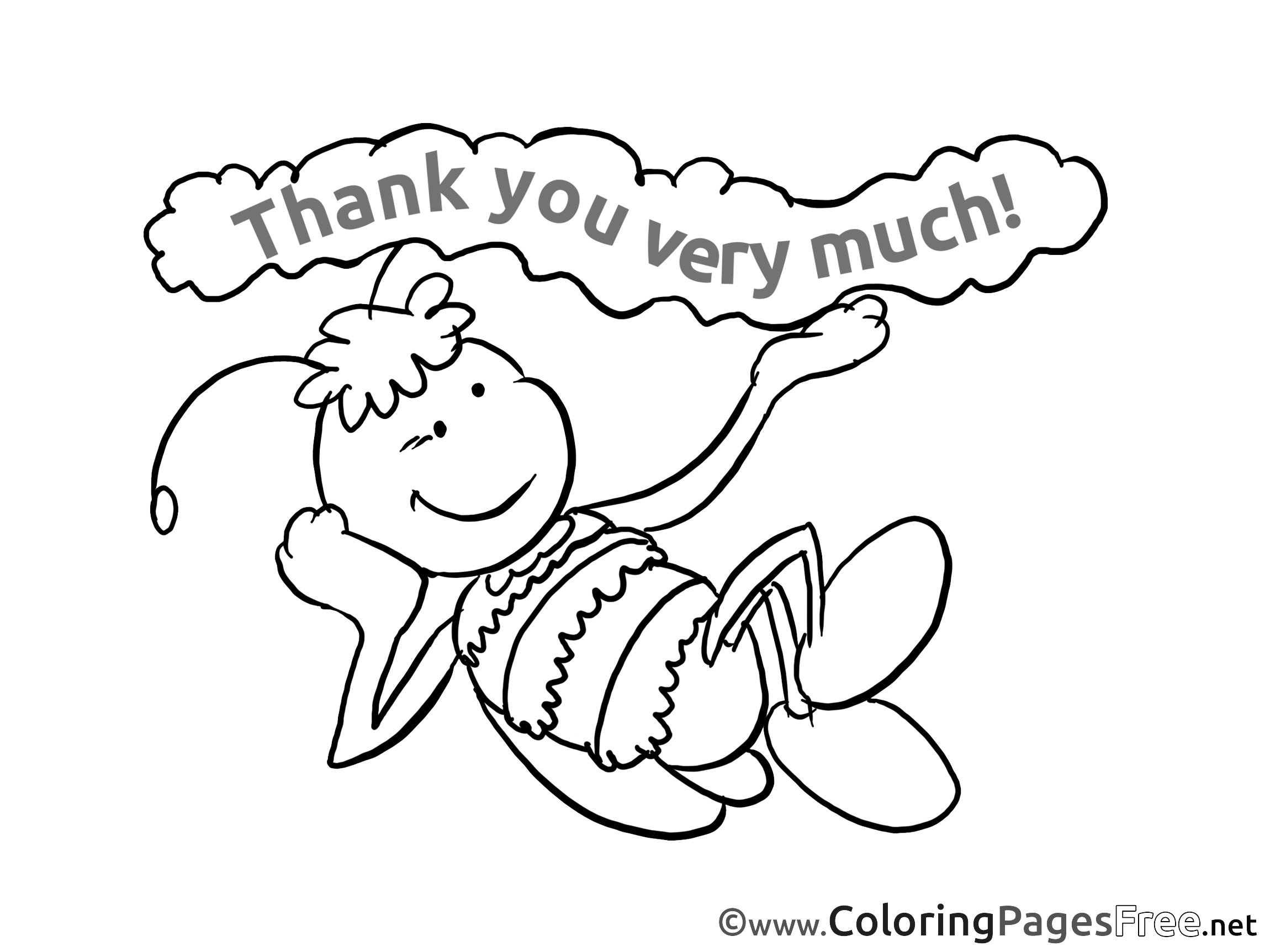 kids coloring pages thank you