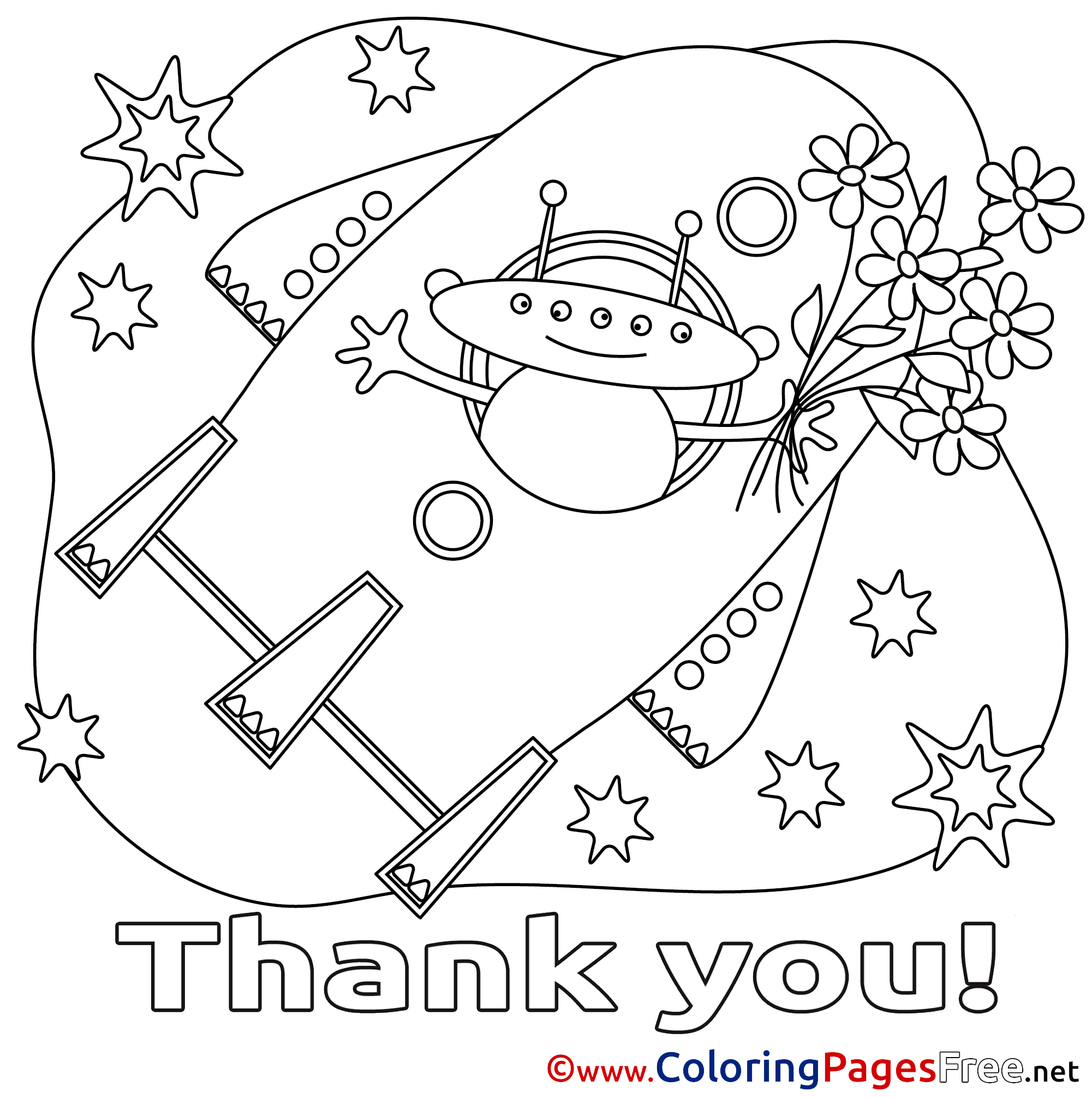 alien ship coloring page