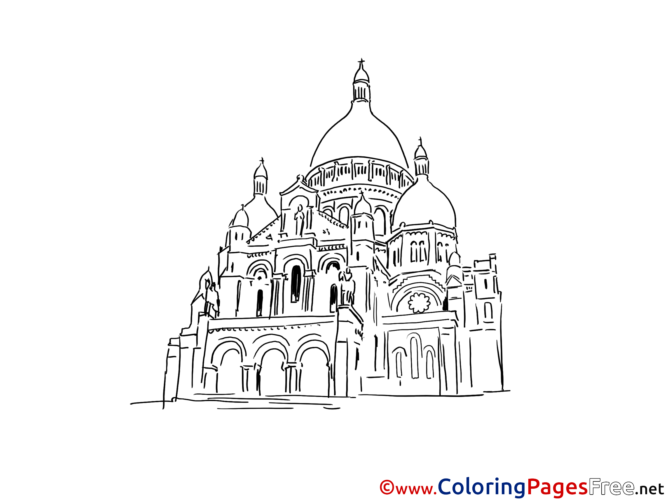 Cathedral Coloring Pages