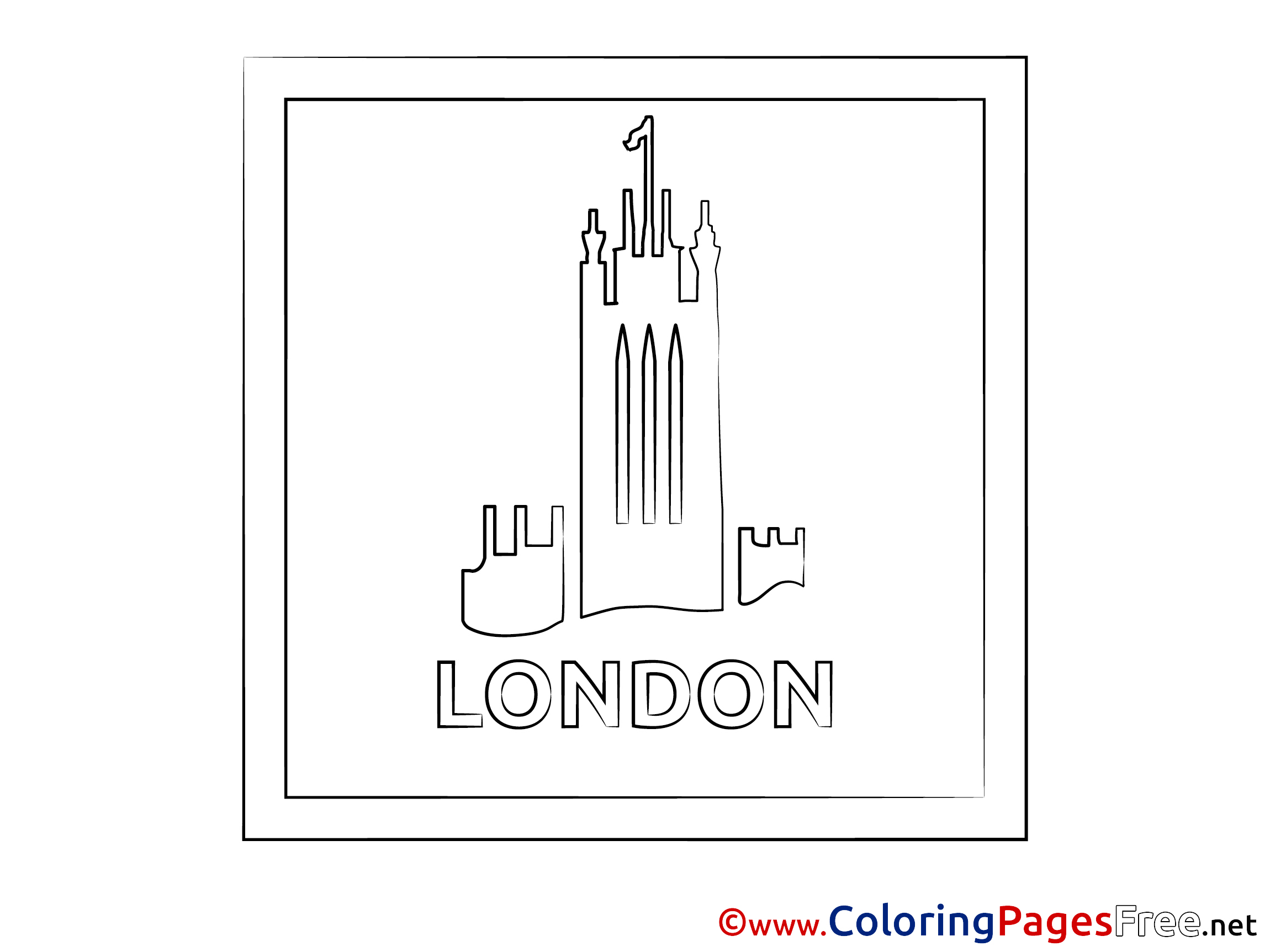 London free printable Coloring Sheets