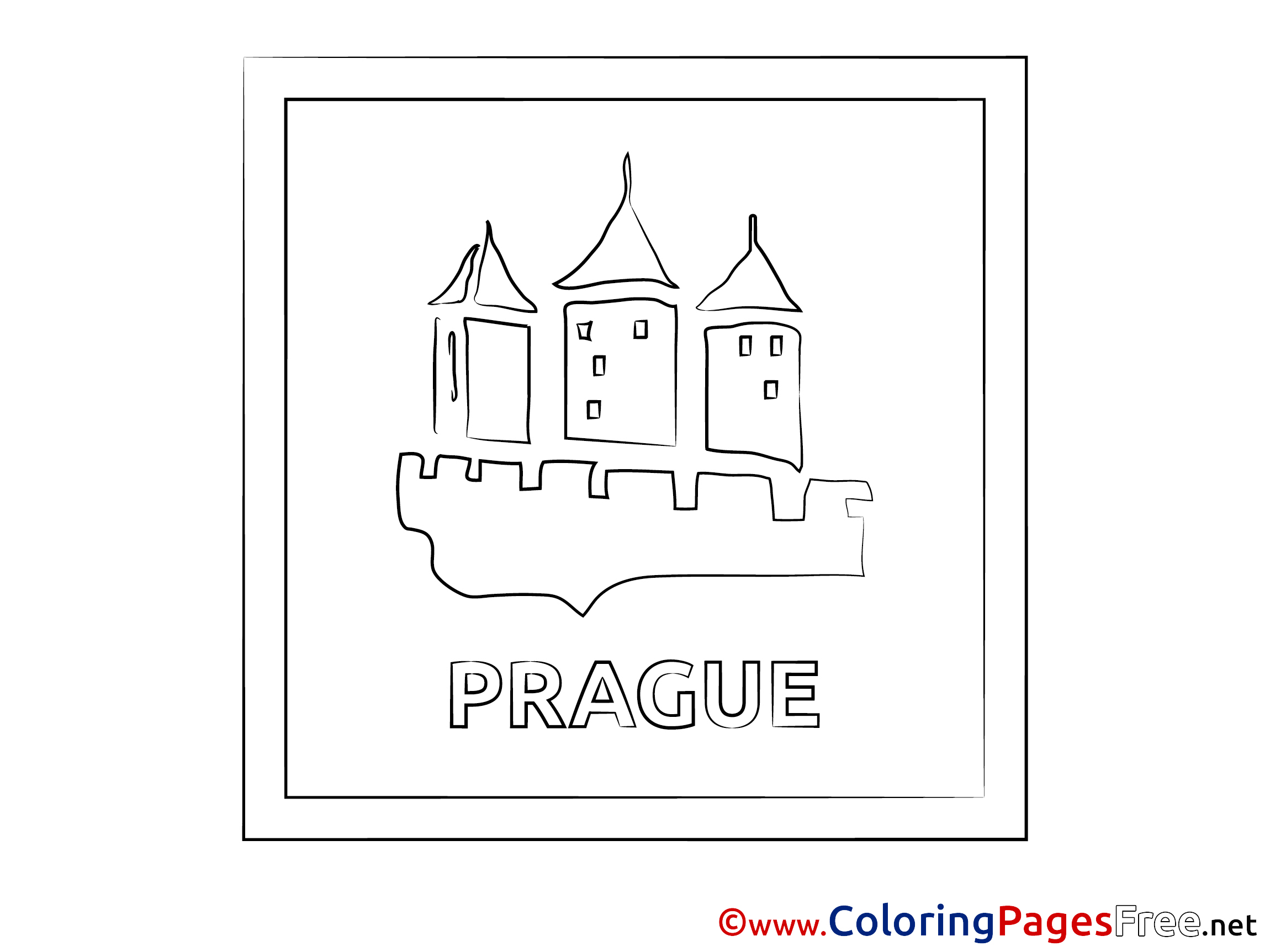 Prague download printable Coloring Pages