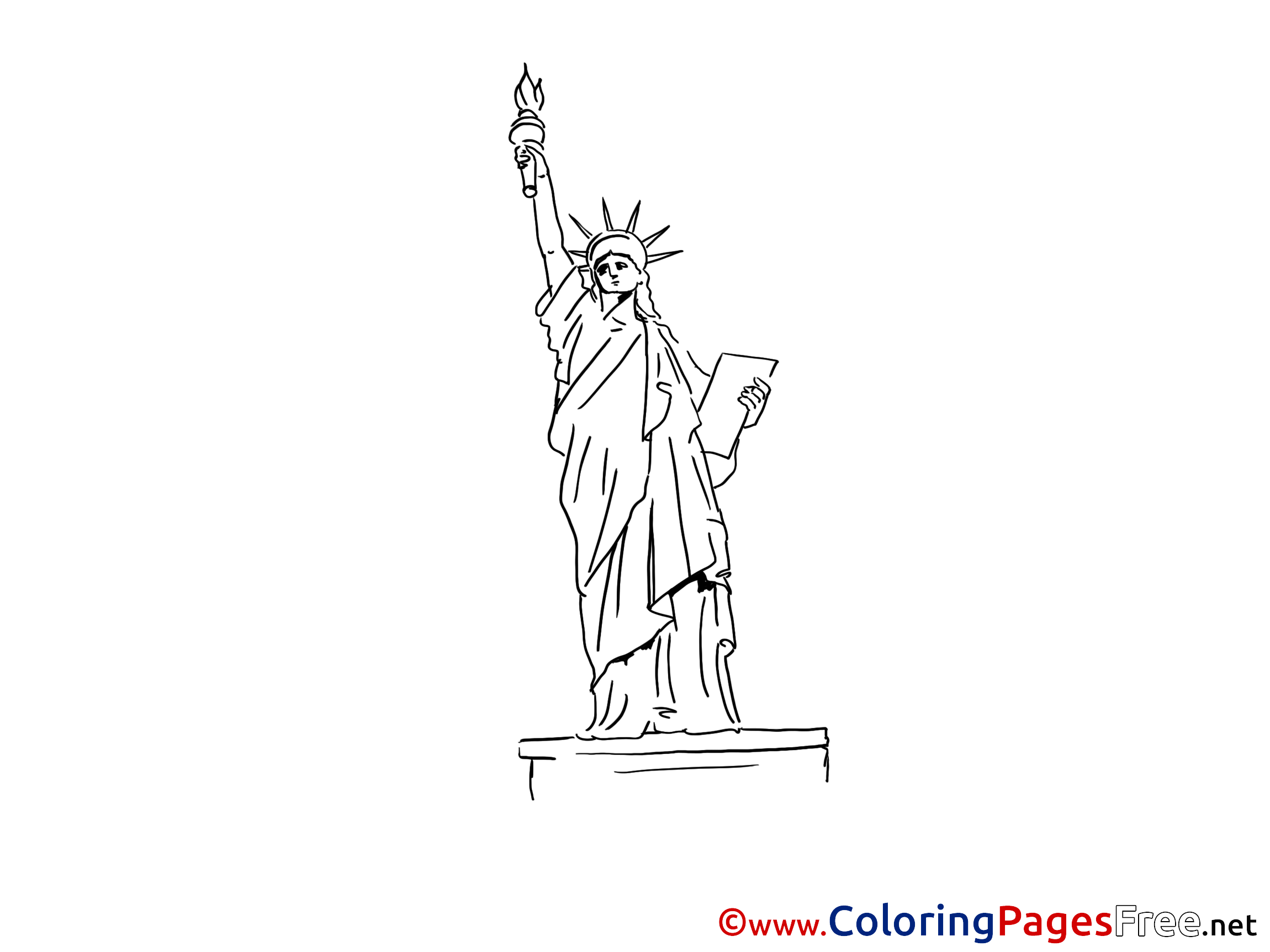 free coloring pages statue of liberty
