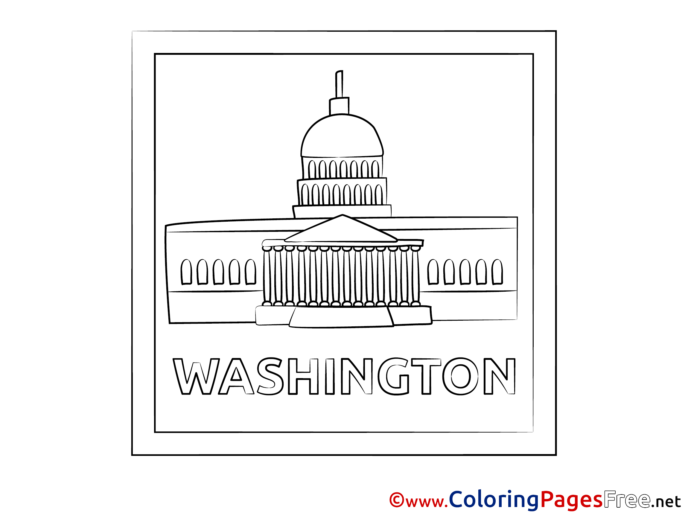 Washington Kids download Coloring Pages