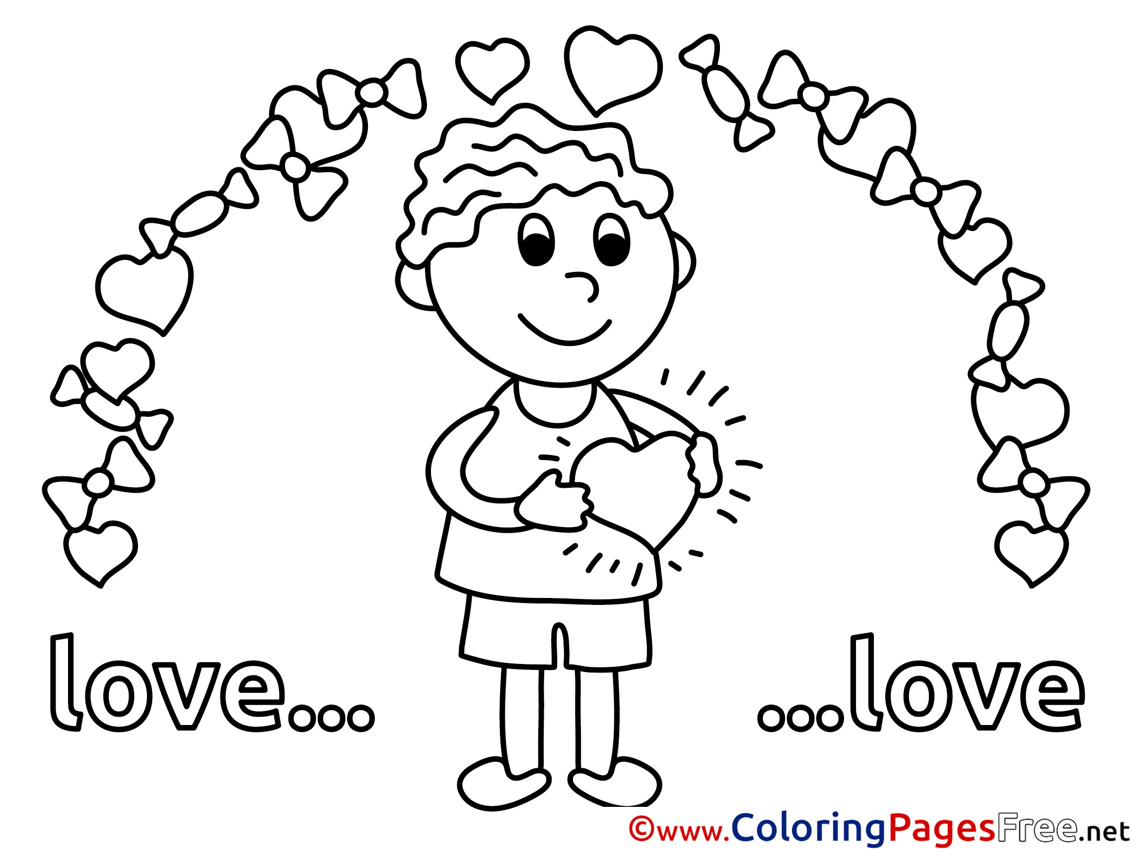 boy and girl love coloring pages