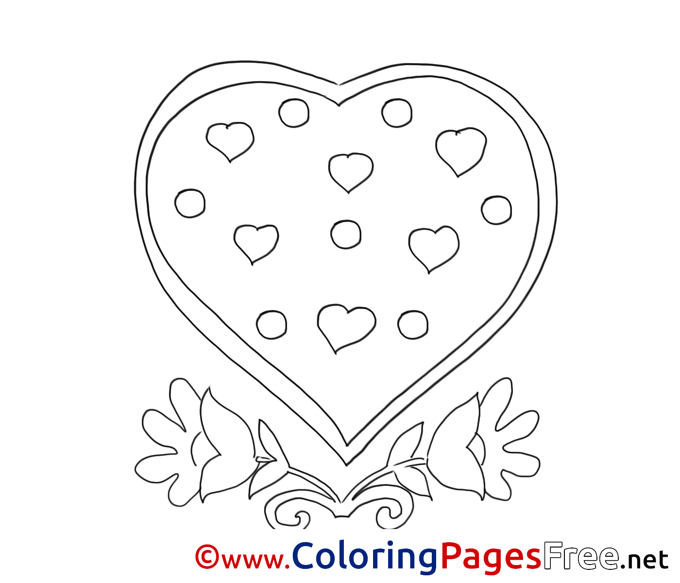 Free Heart Valentine's Day Coloring Sheets