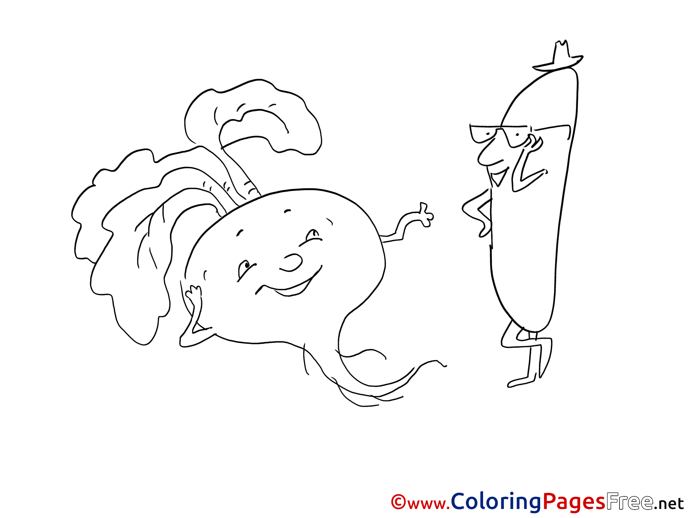Beetroot Colouring Sheet download free