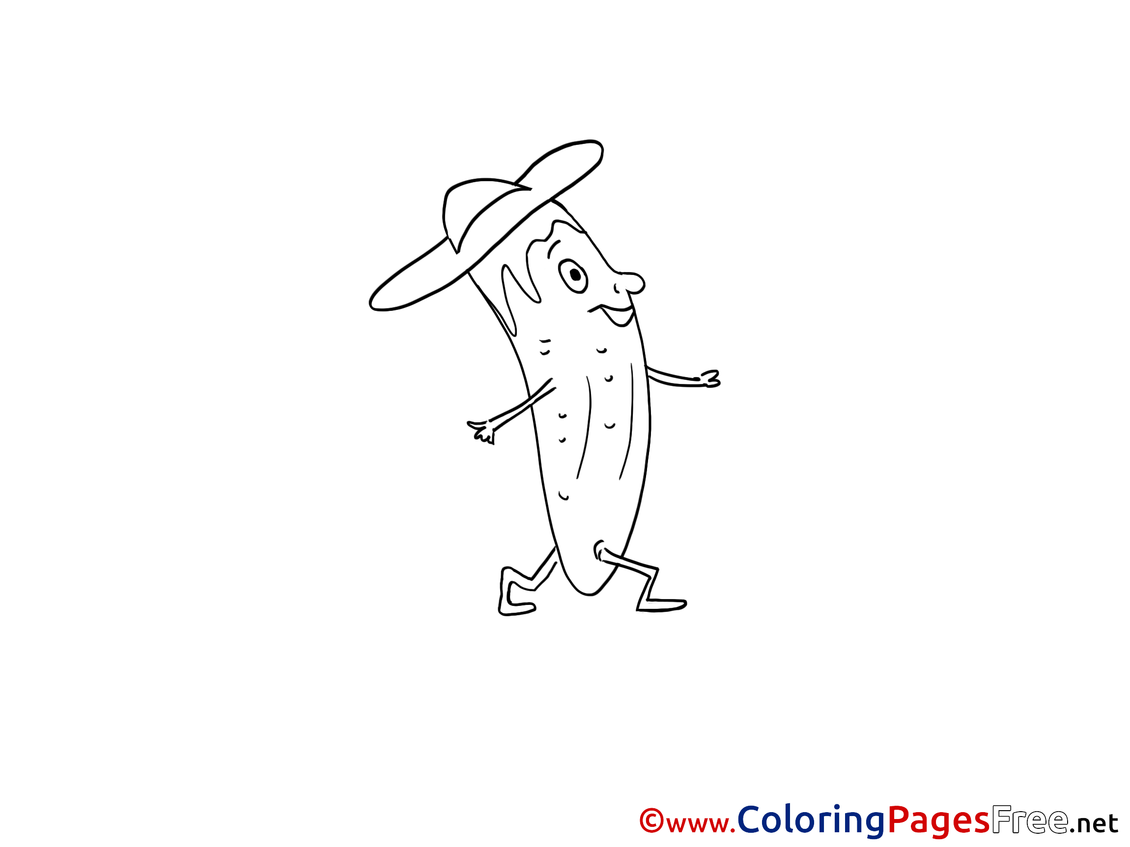 Cucumber printable Coloring Sheets download