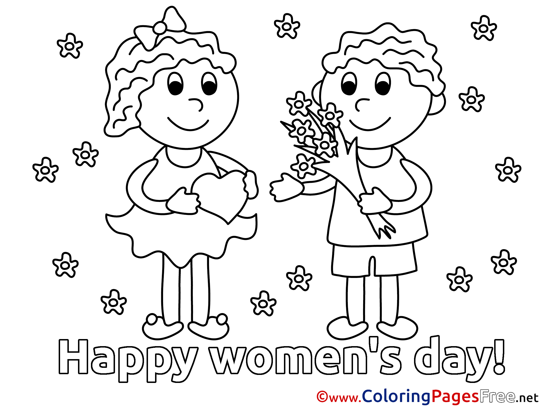women's day coloring book