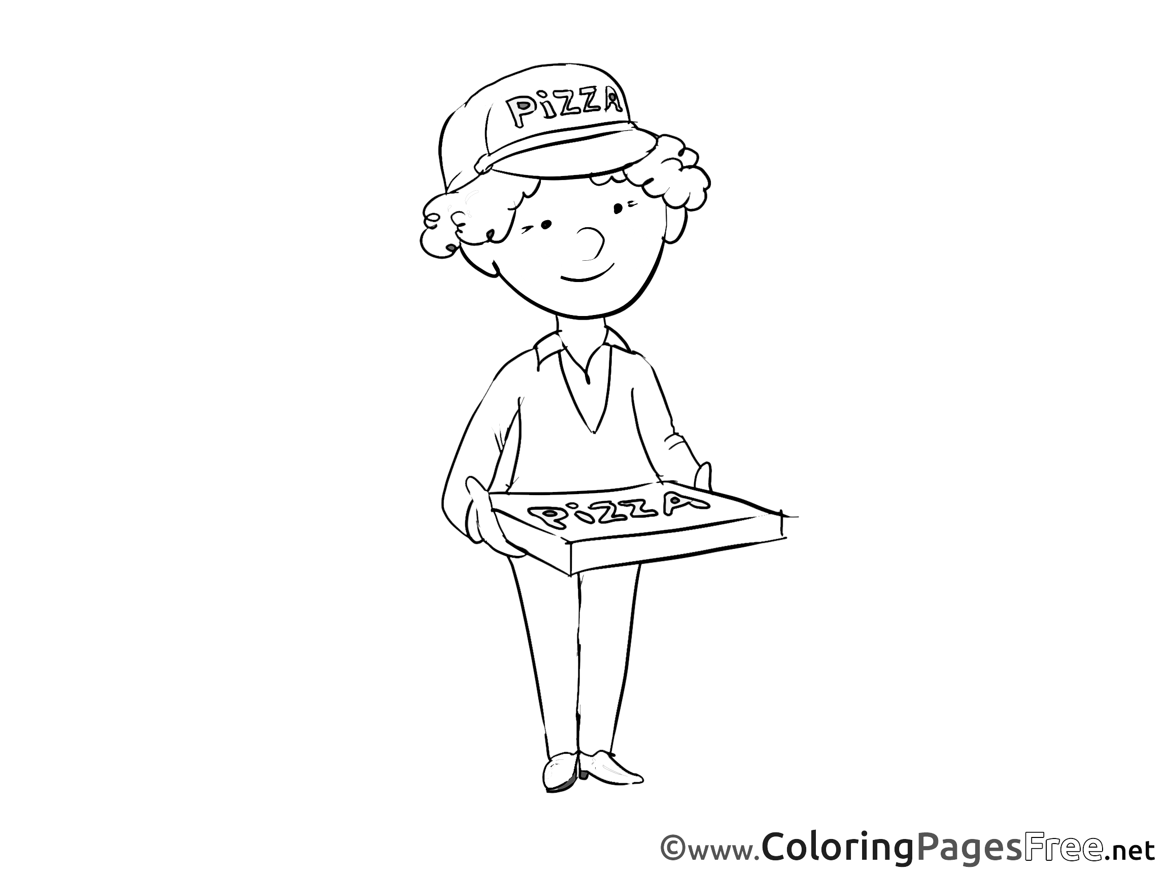 pizza delivery coloring page